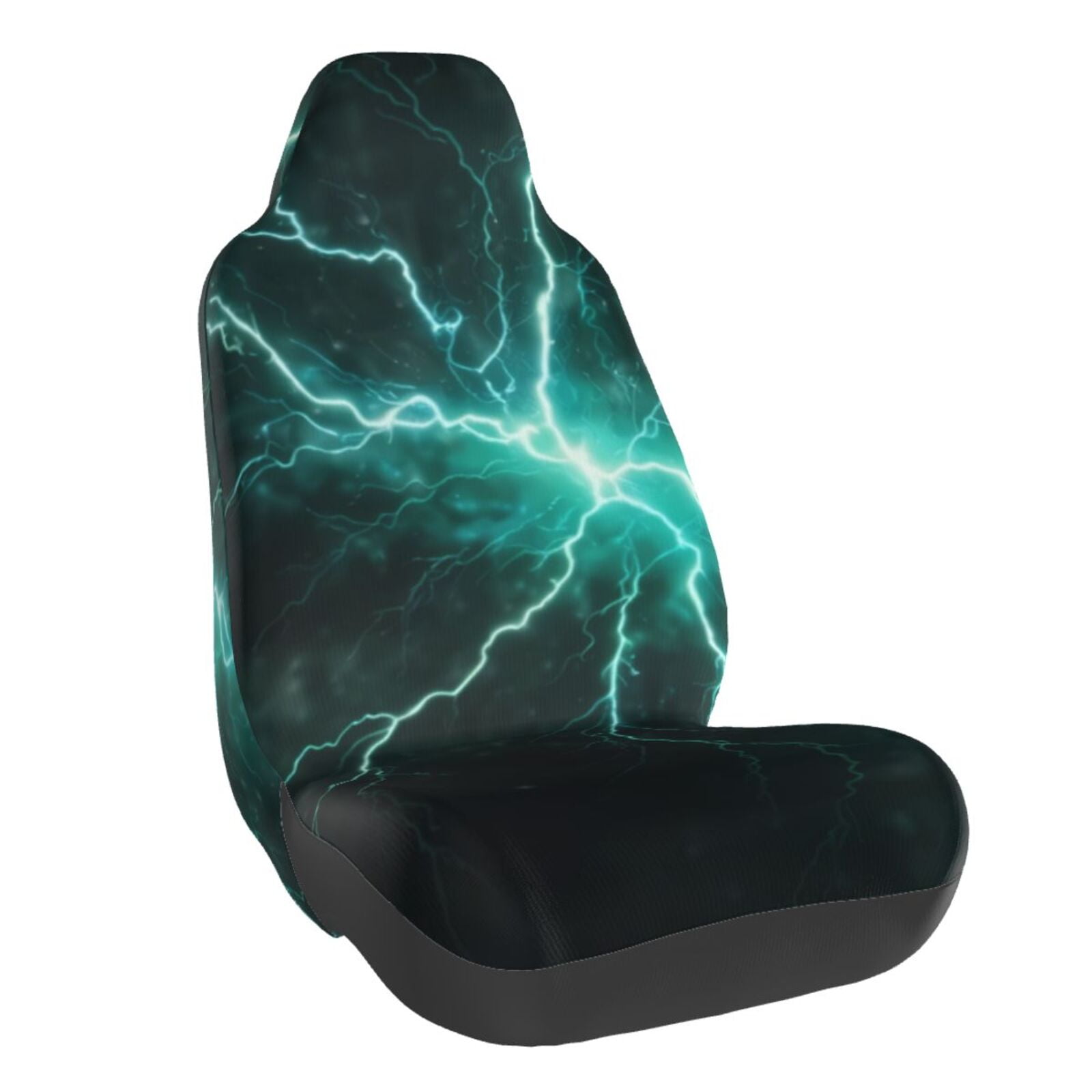 Pofeuu Green Lightning Flash Print Automotive Car Seat Covers Flat ...
