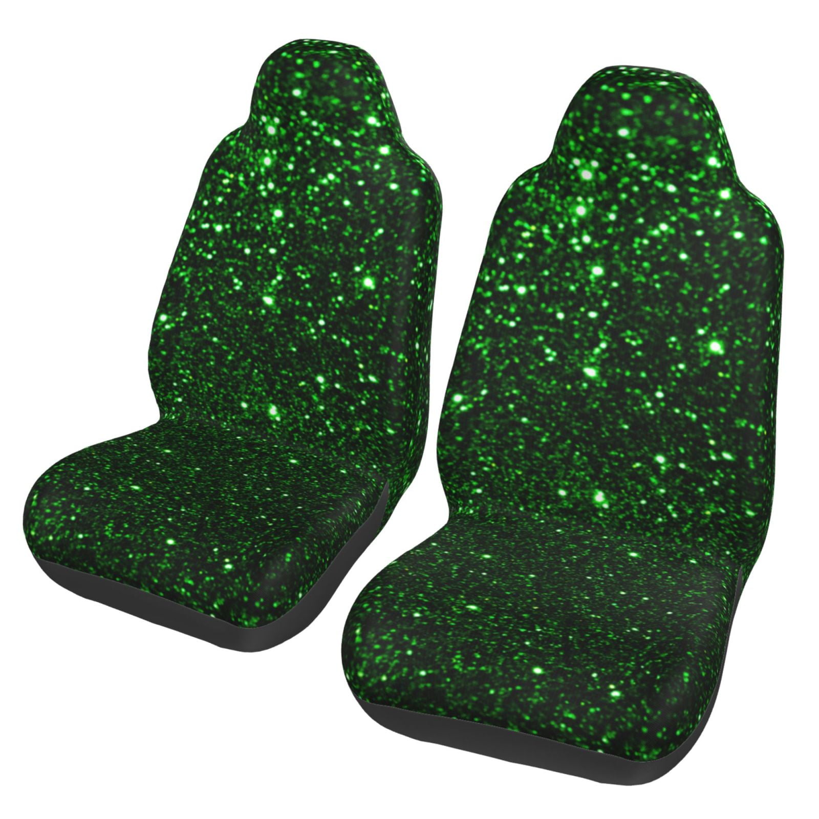 Pofeuu Green Sparkling Print Automotive Car Seat Covers Flat Cloth Full ...