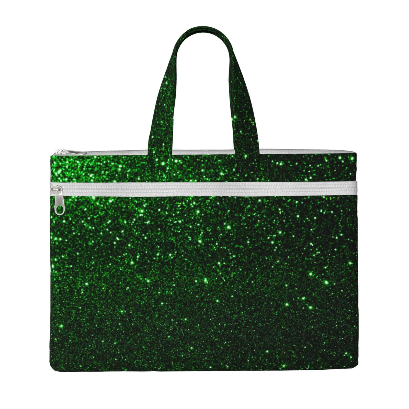Pofeuu Green Sparkling Print Laptop Bag Carrying - Computer Bag Laptop ...