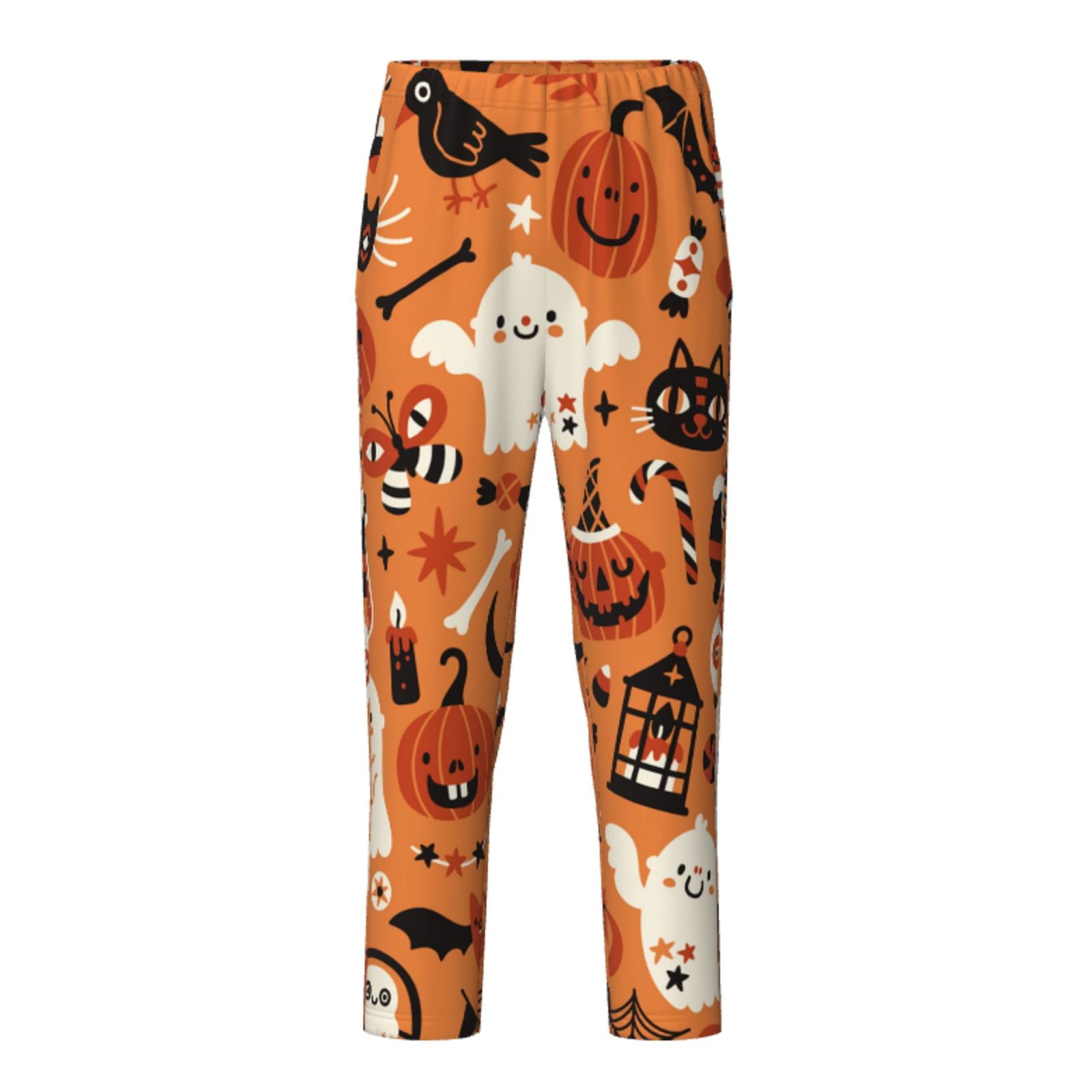 Pofeuu Halloween 2 Print Teenagers' Pajama Pants, Soft Lounge Pajama ...