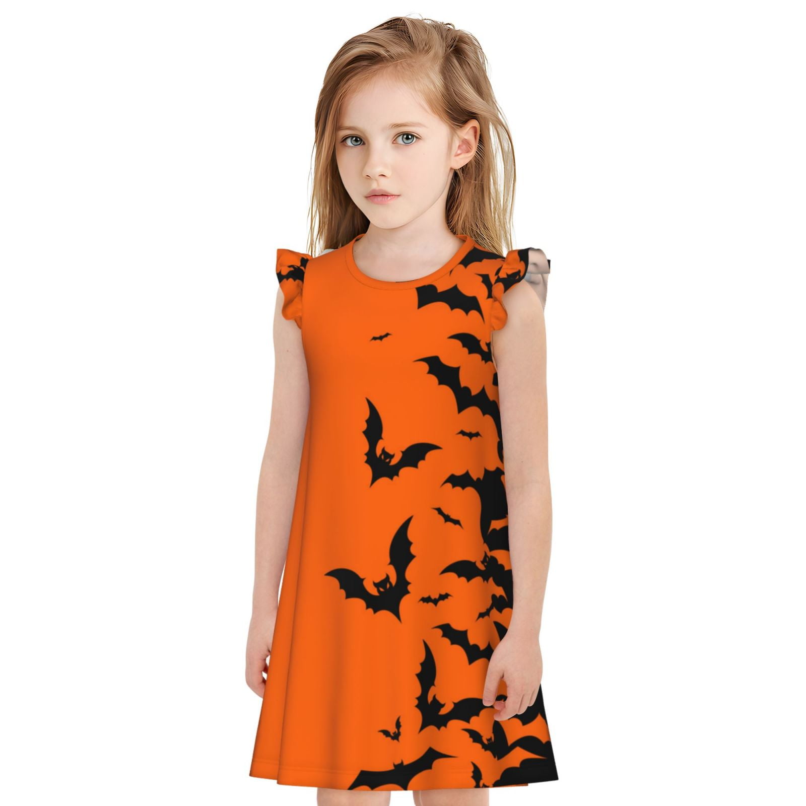 Pofeuu Halloween Bats Print Girls Nightgowns, Nightgown Princess Pajama ...