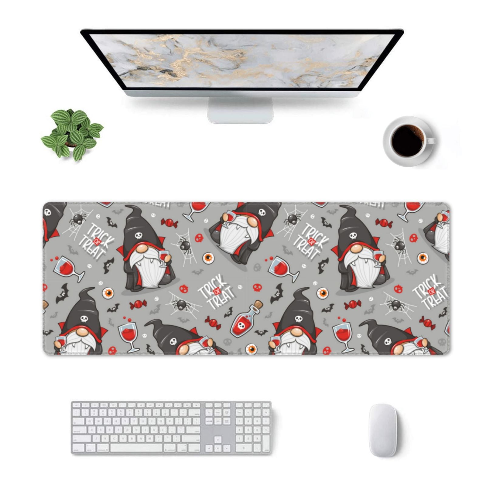 Pofeuu Halloween Gnome Print Desk Mat for Keyboard and Mouse，Computer ...