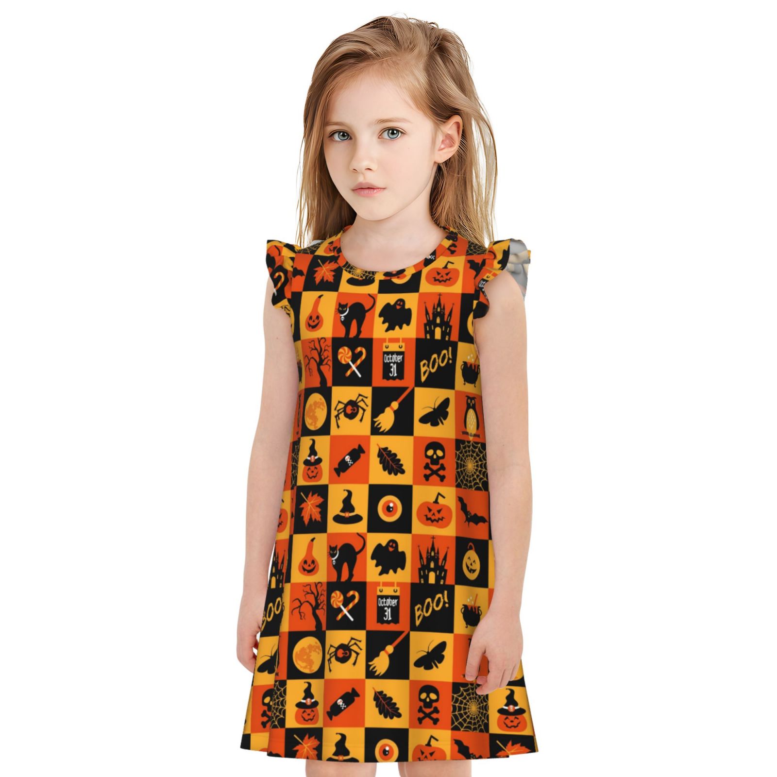 Pofeuu Halloween Print Girls Nightgowns, Nightgown Princess Pajama ...