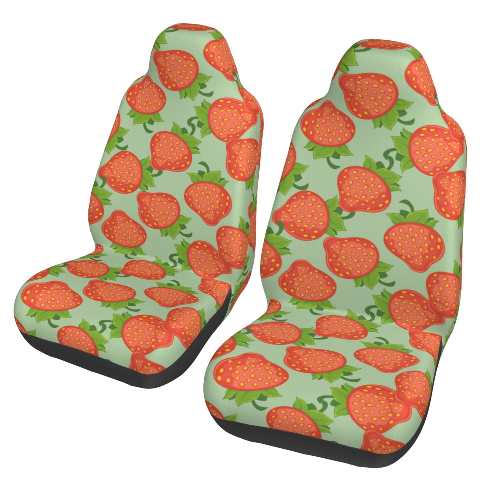 Pofeuu Hand Drawn Strawberry Print Automotive Car Seat Covers Flat ...
