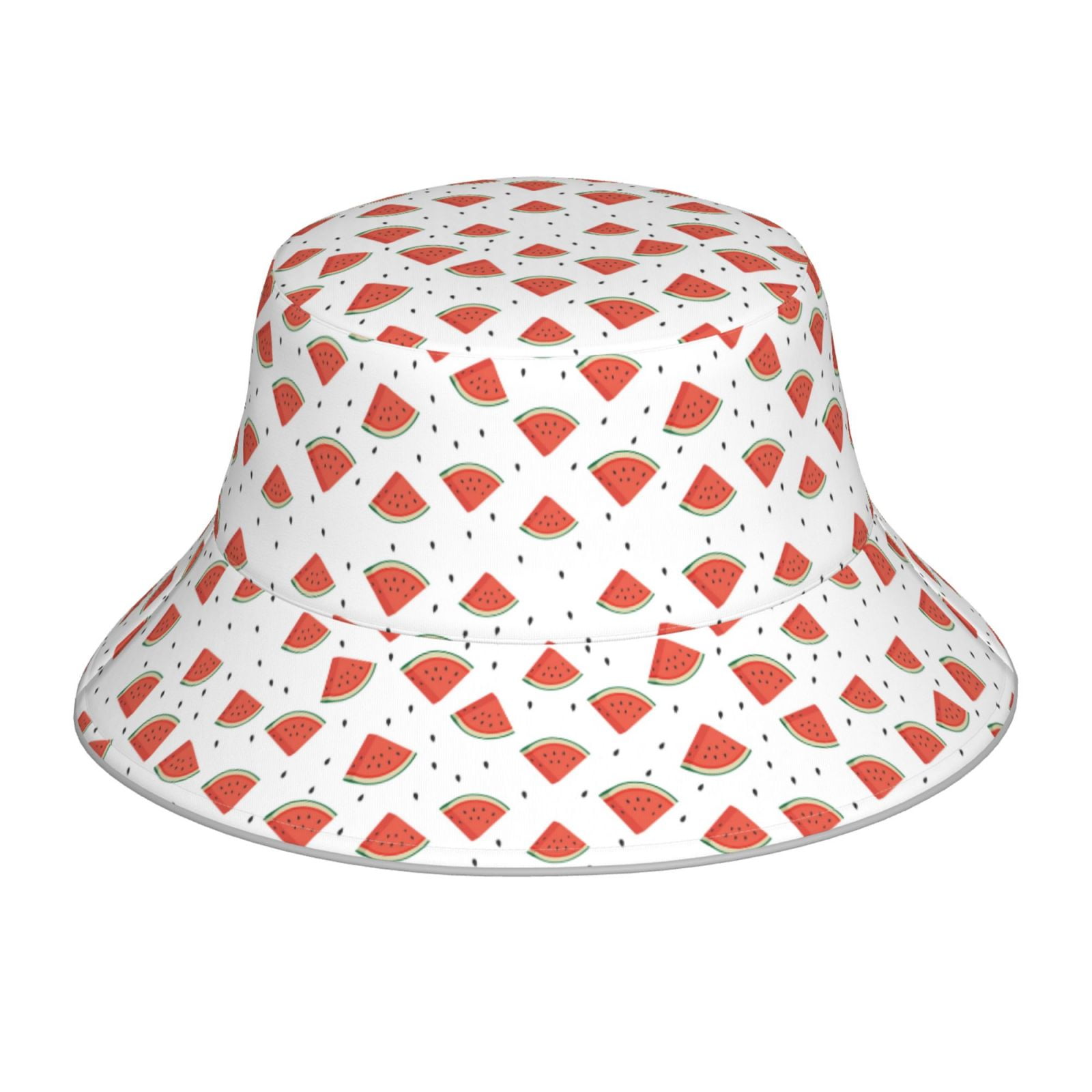 Pofeuu Hand Drawn Watermelon Print Bucket Hat for Women Men Reflective ...