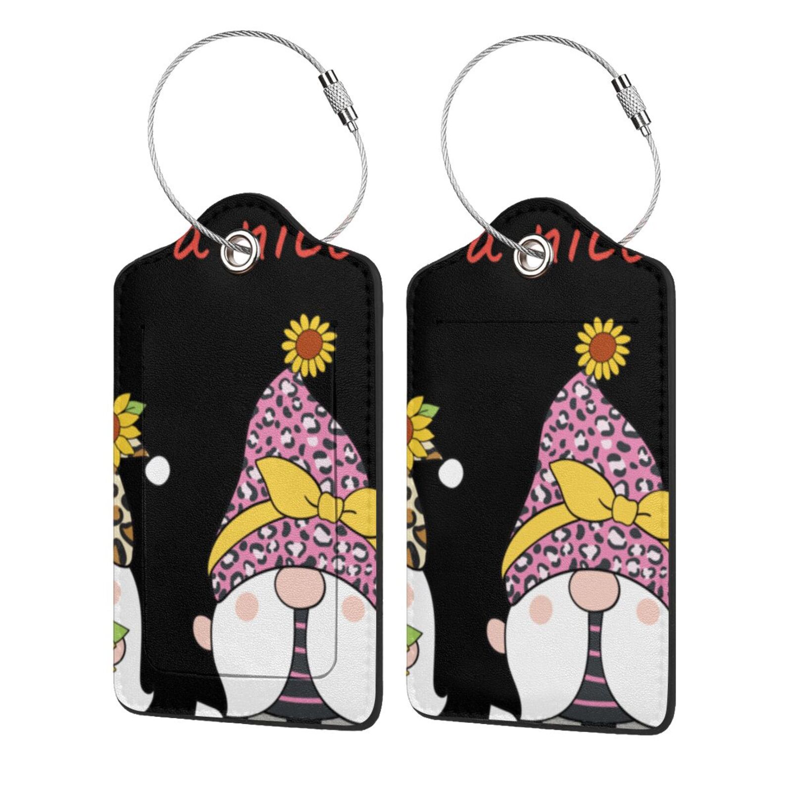 Pofeuu Have a Nice Day Print Luggage Tags, Privacy Cover ID Label with ...