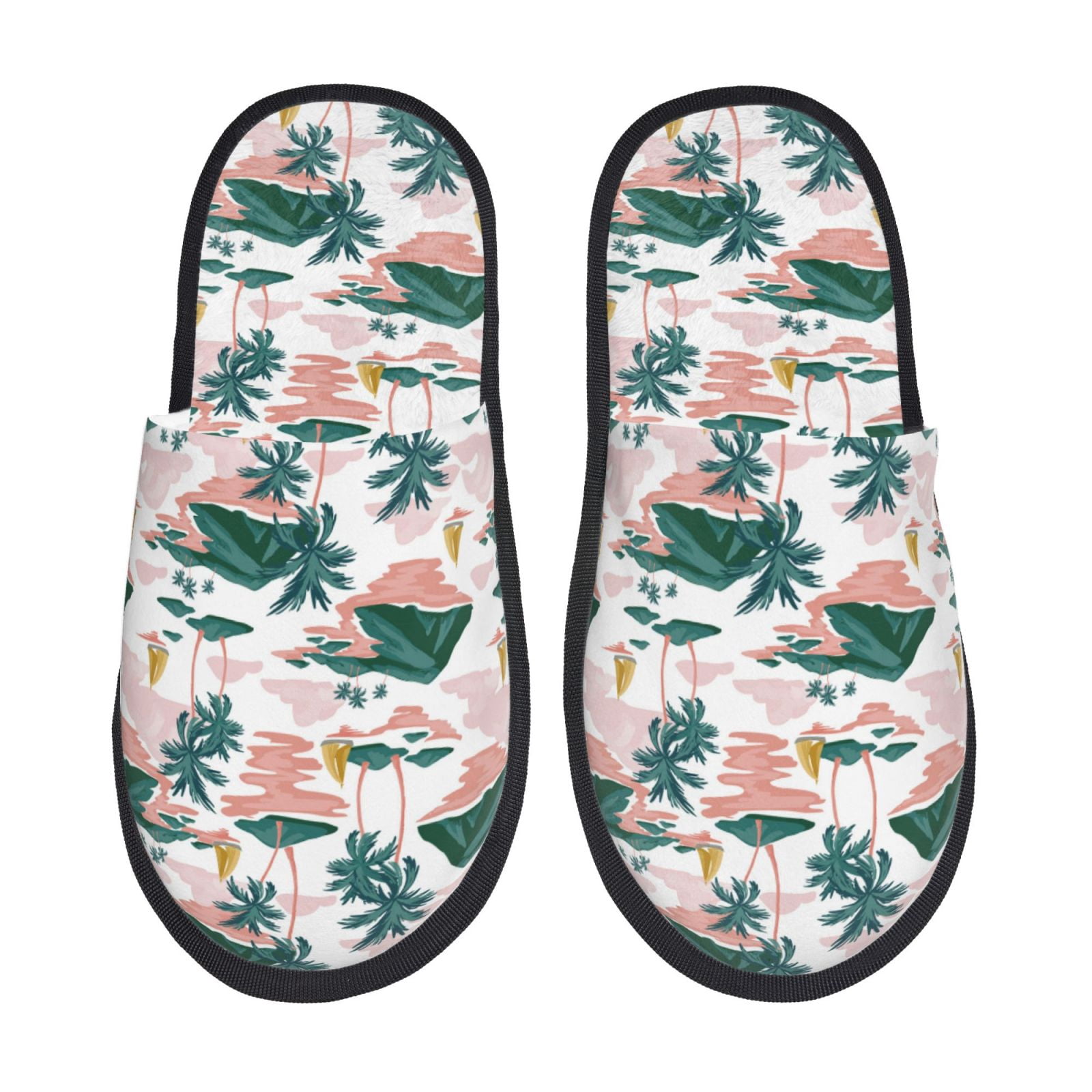 Pofeuu Hawaii Palms Print EVA Fuzzy House super light Slippers Slippers ...
