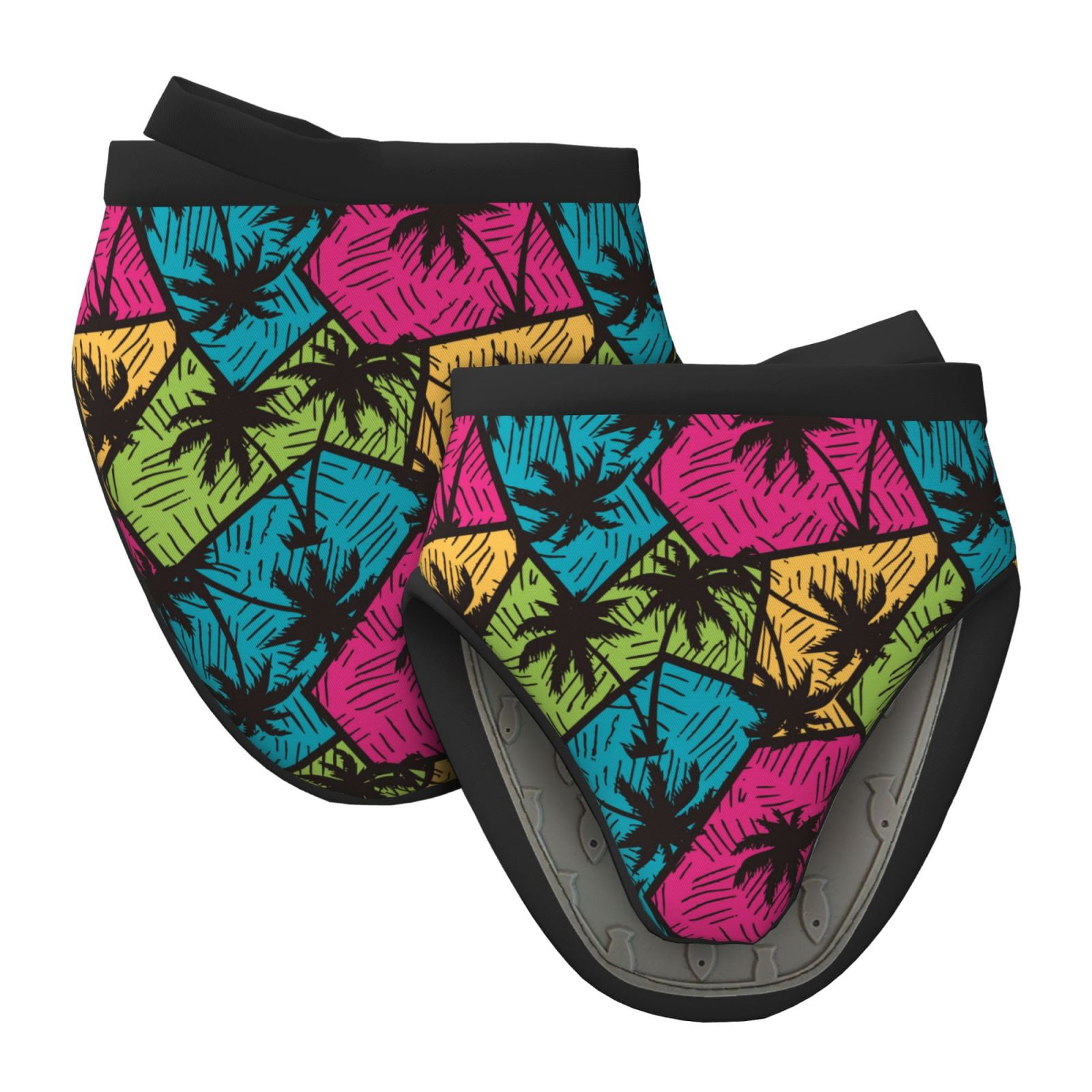Pofeuu Hawaii Palms Print Thickened Mini Silicone Oven Mitts Heat ...