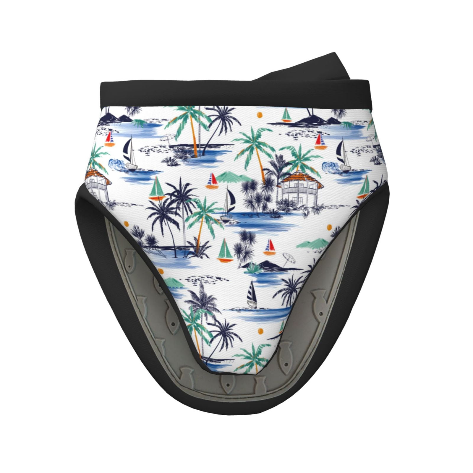 Pofeuu Hawaii Palms Print Thickened Mini Silicone Oven Mitts Heat ...
