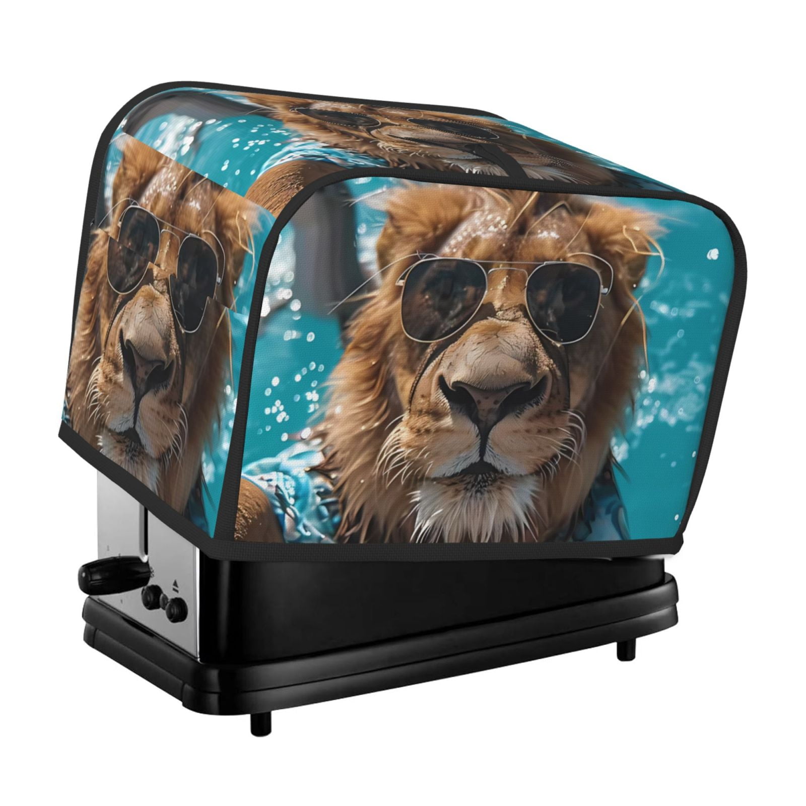 Pofeuu Hawaiian Swimming Lion Print Universal Two Slice Toaster Cover ...