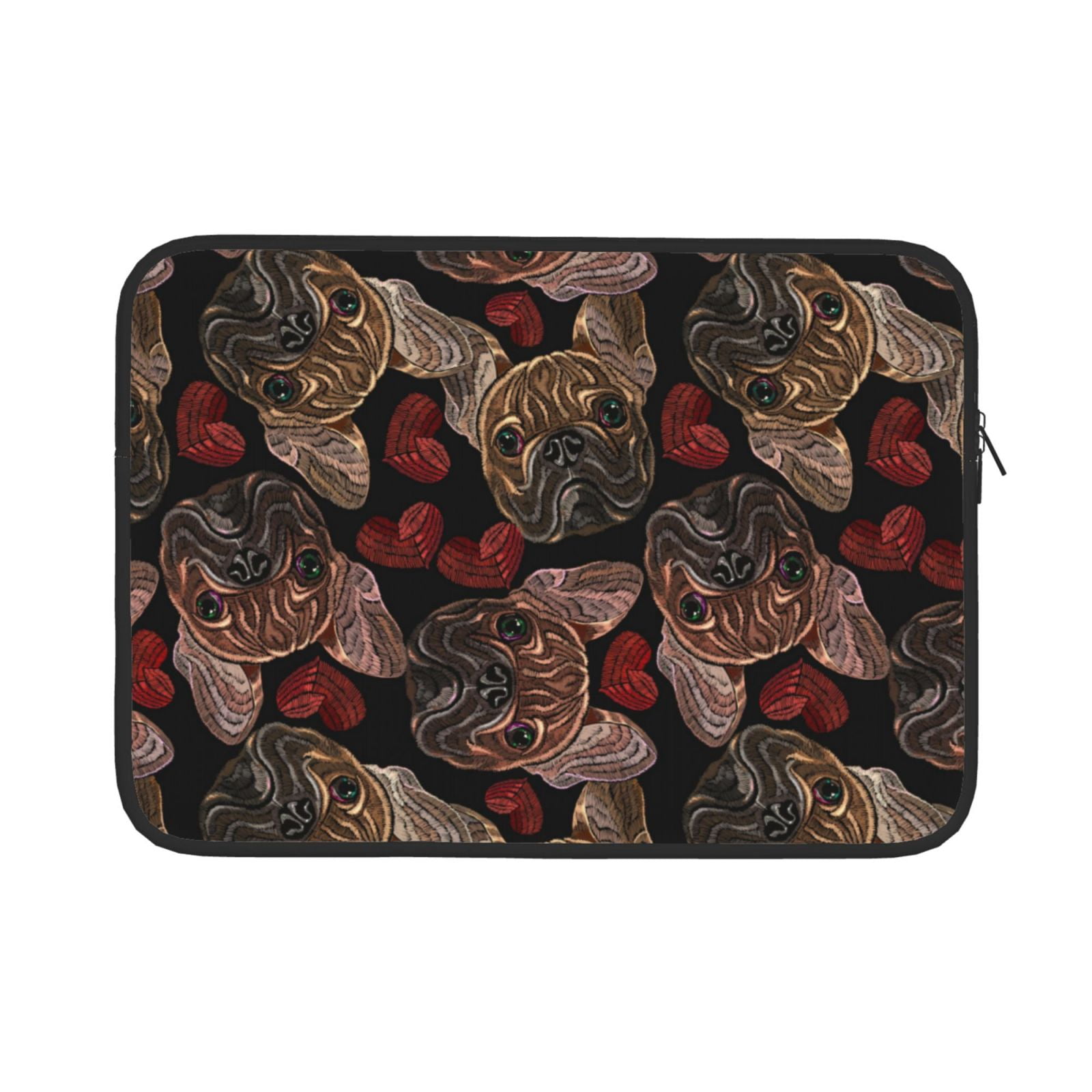 Pofeuu Hearts and French Bulldog Print Laptop Carrying Case,13-15-Inch ...