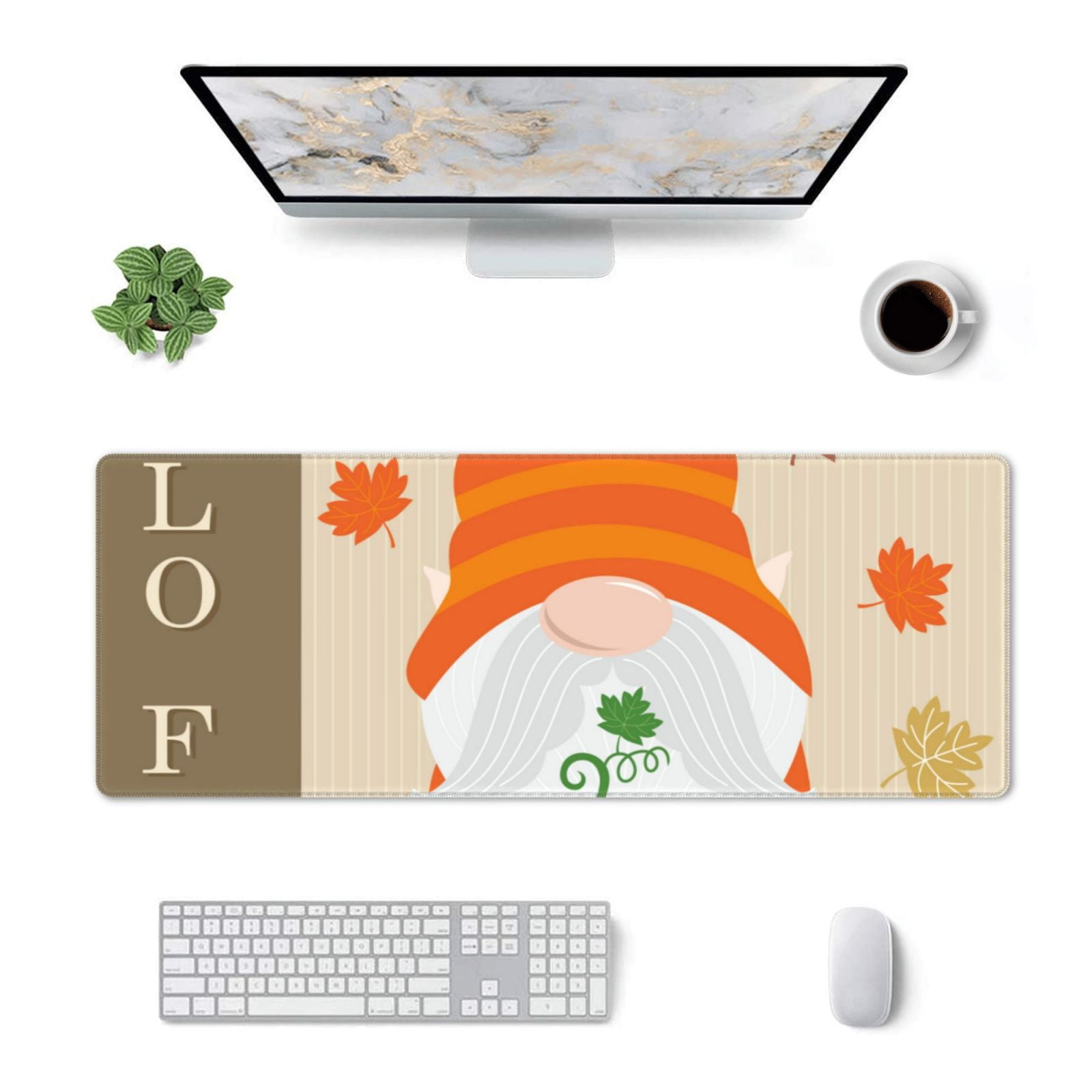 Pofeuu Hello Fall Gnomes 1 Print Desk Mat for Keyboard and Mouse ...
