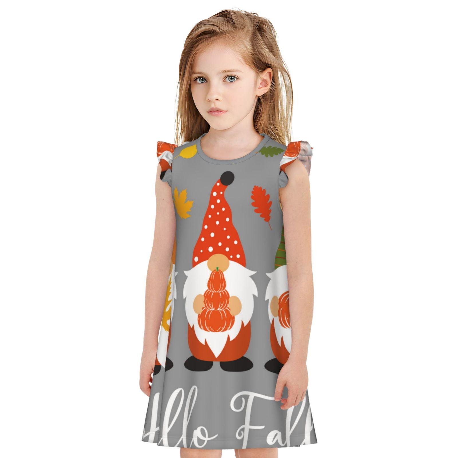 Pofeuu Hello Fall Gnomes Print Girls Nightgowns, Nightgown Princess ...