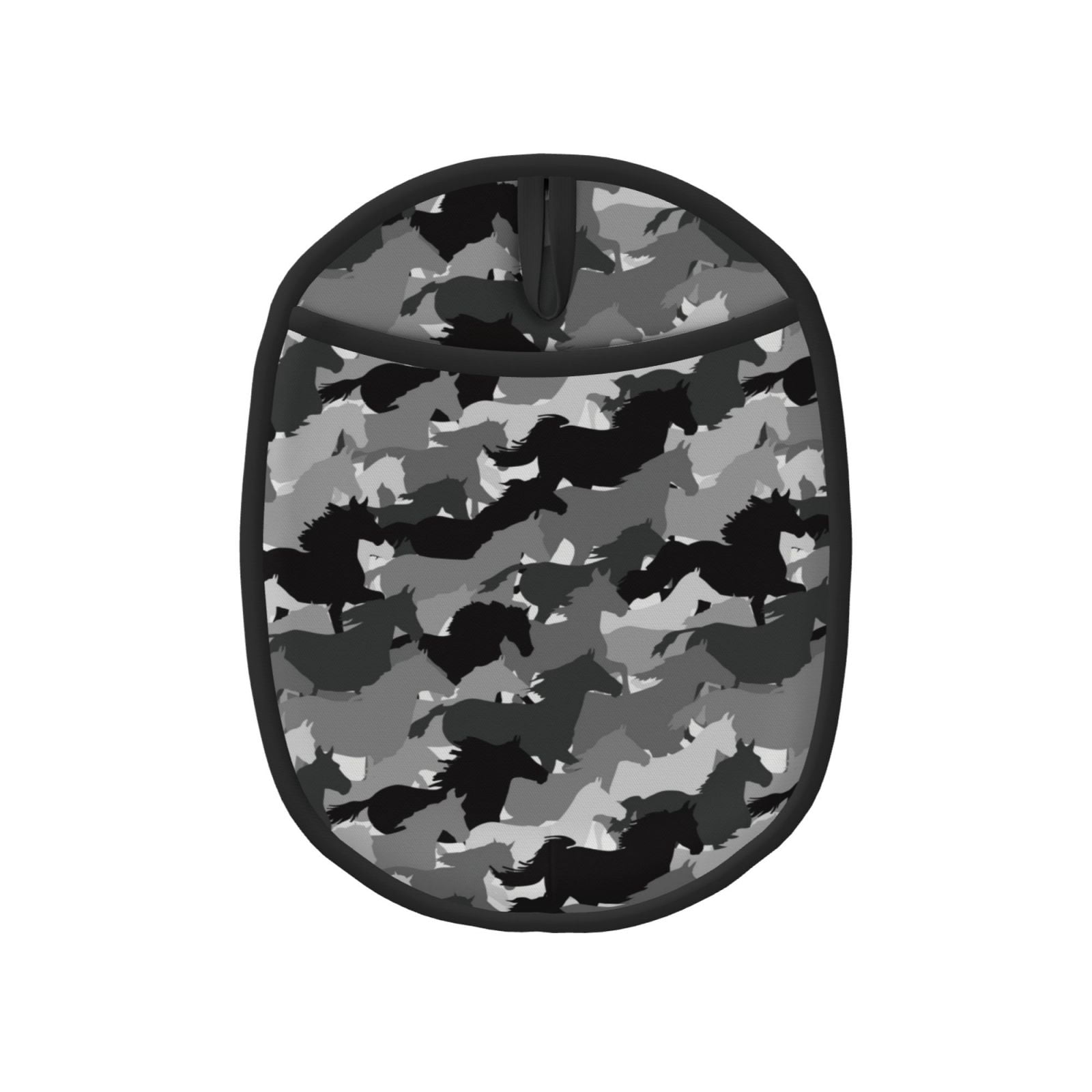 Pofeuu Horse Silhouette Print Silicone Pot Mat Mitten With Hanging Loop ...
