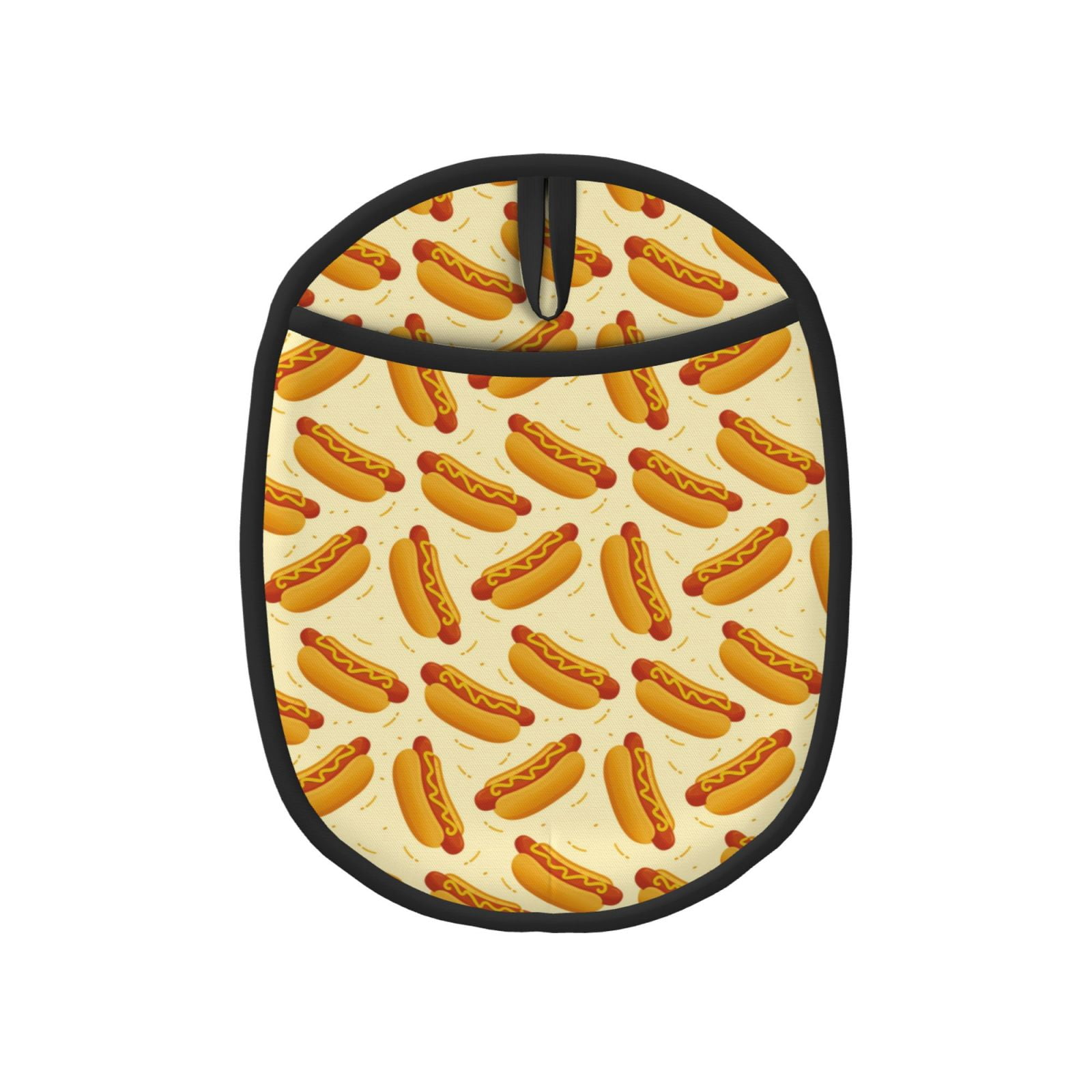 Pofeuu Hot Dog 3 Print Silicone Pot Mat Mitten With Hanging Loop Heat ...