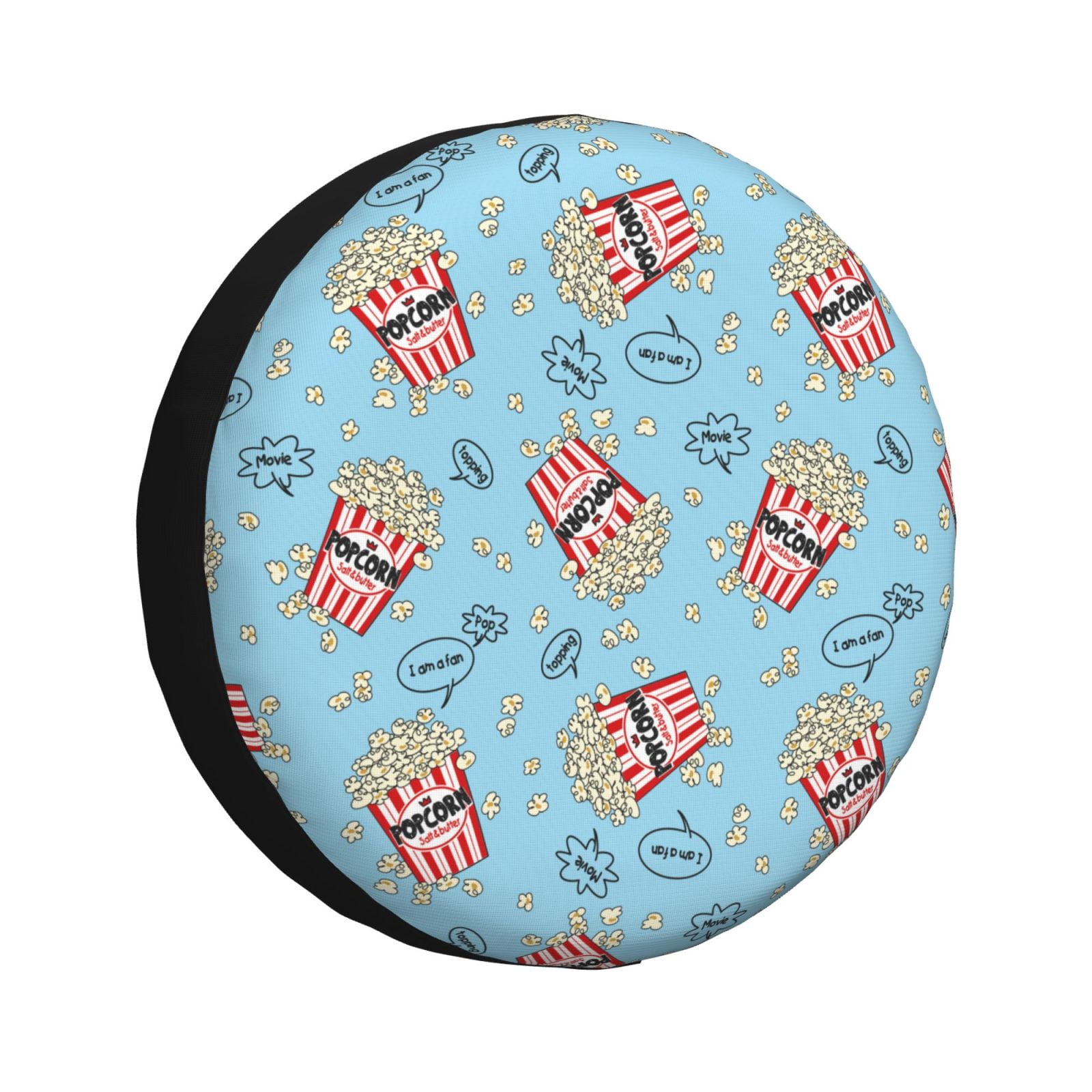 Pofeuu I Am A Fan Popcorn Print Spare Tire Wheel Cover for Car Truck ...