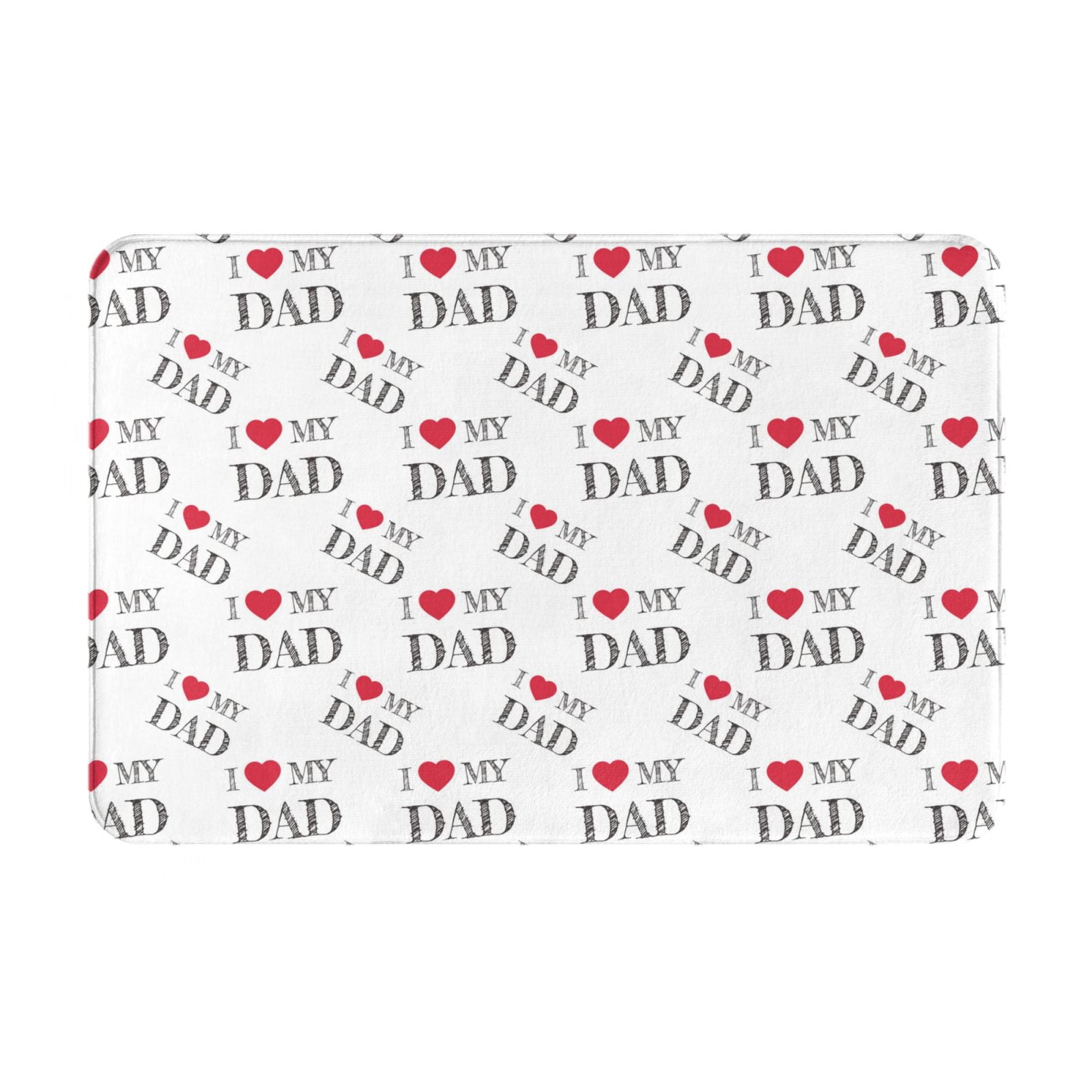 Pofeuu I Love My Dad Print Flannel Doormats Rug16"x24"Rug Washable ...