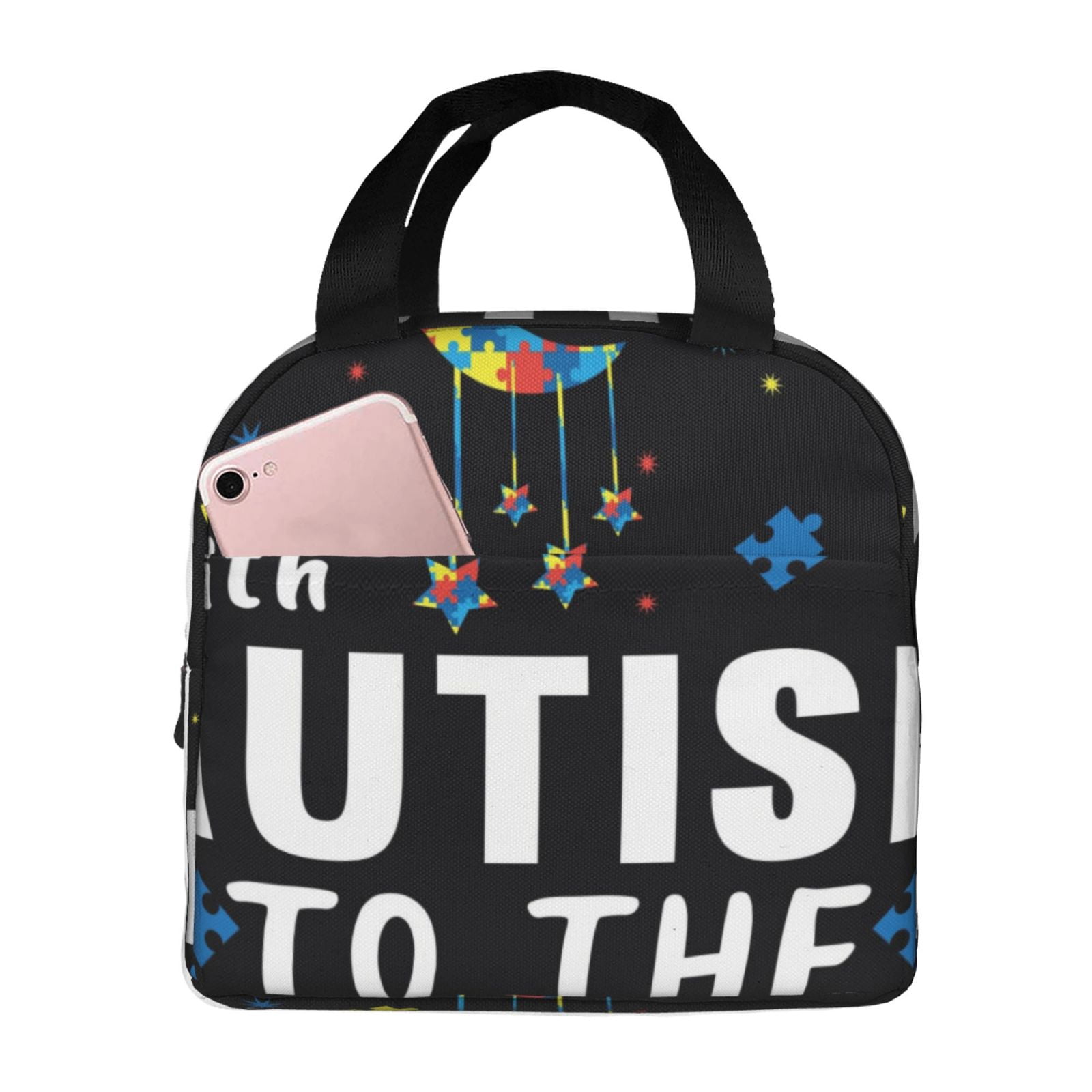 Pofeuu I Love With Autism To The Moon And Back Print Lunch Bag Lunch ...