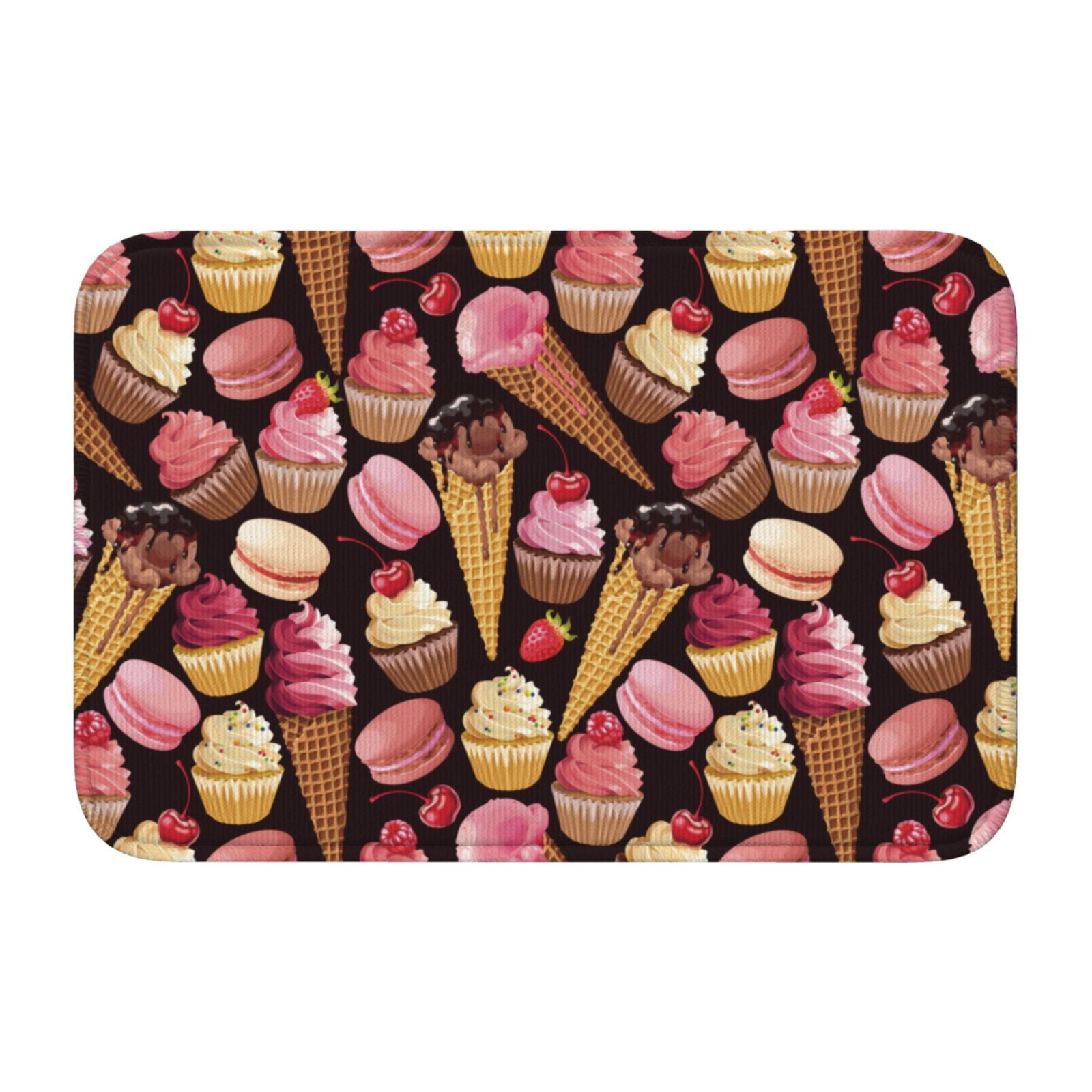 Pofeuu Ice Cream Cake Print Hem Mat 40x60 - Multipurpose Doormat for ...