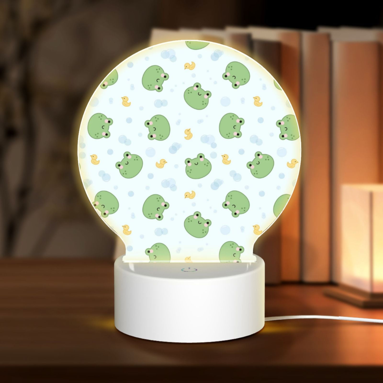 Pofeuu Kawaii Frogs Print LED Christmas Night Light Lamp Base Gift DIY ...