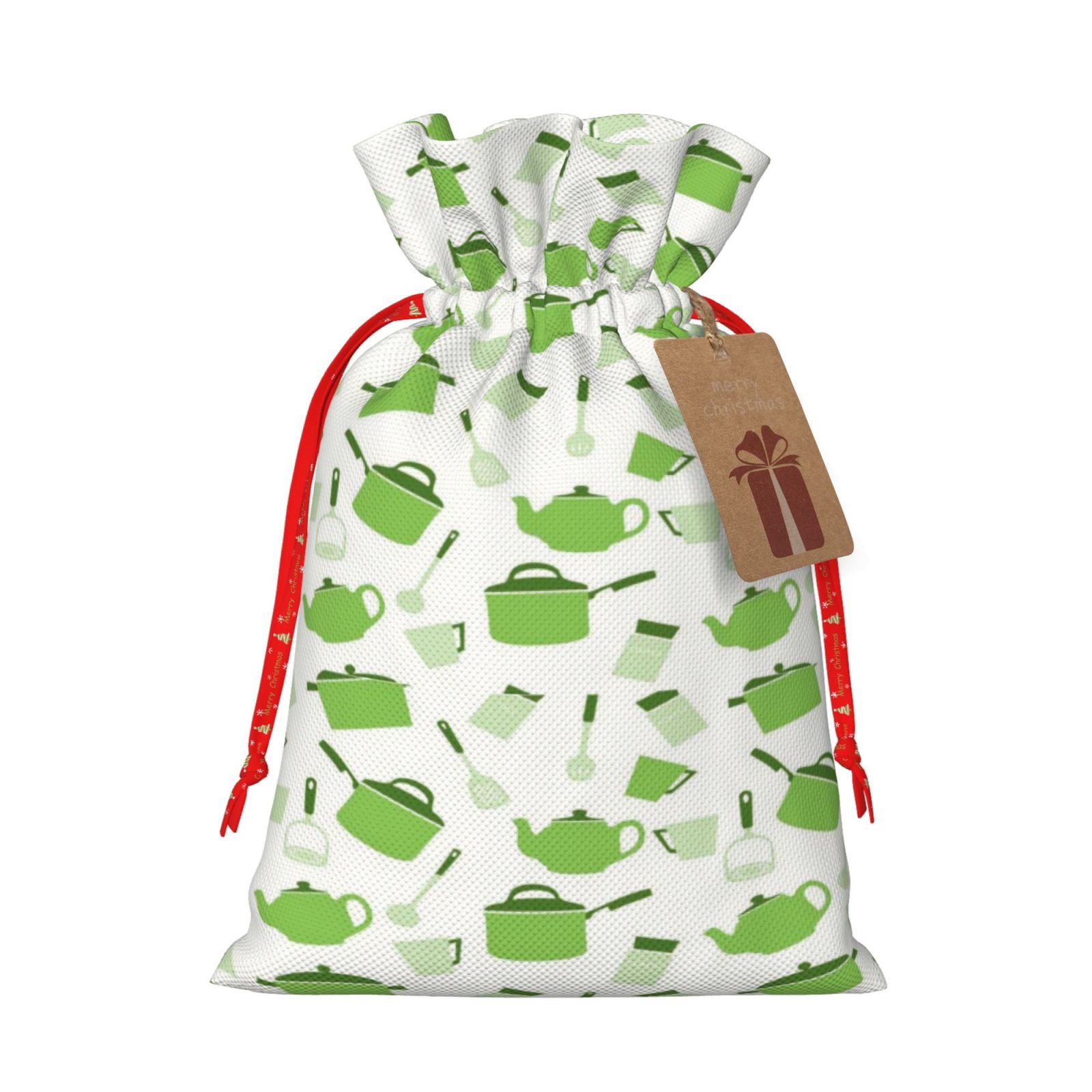 Pofeuu Kitchen Utensiles Cooking Pots Print Burlap Bags with ...