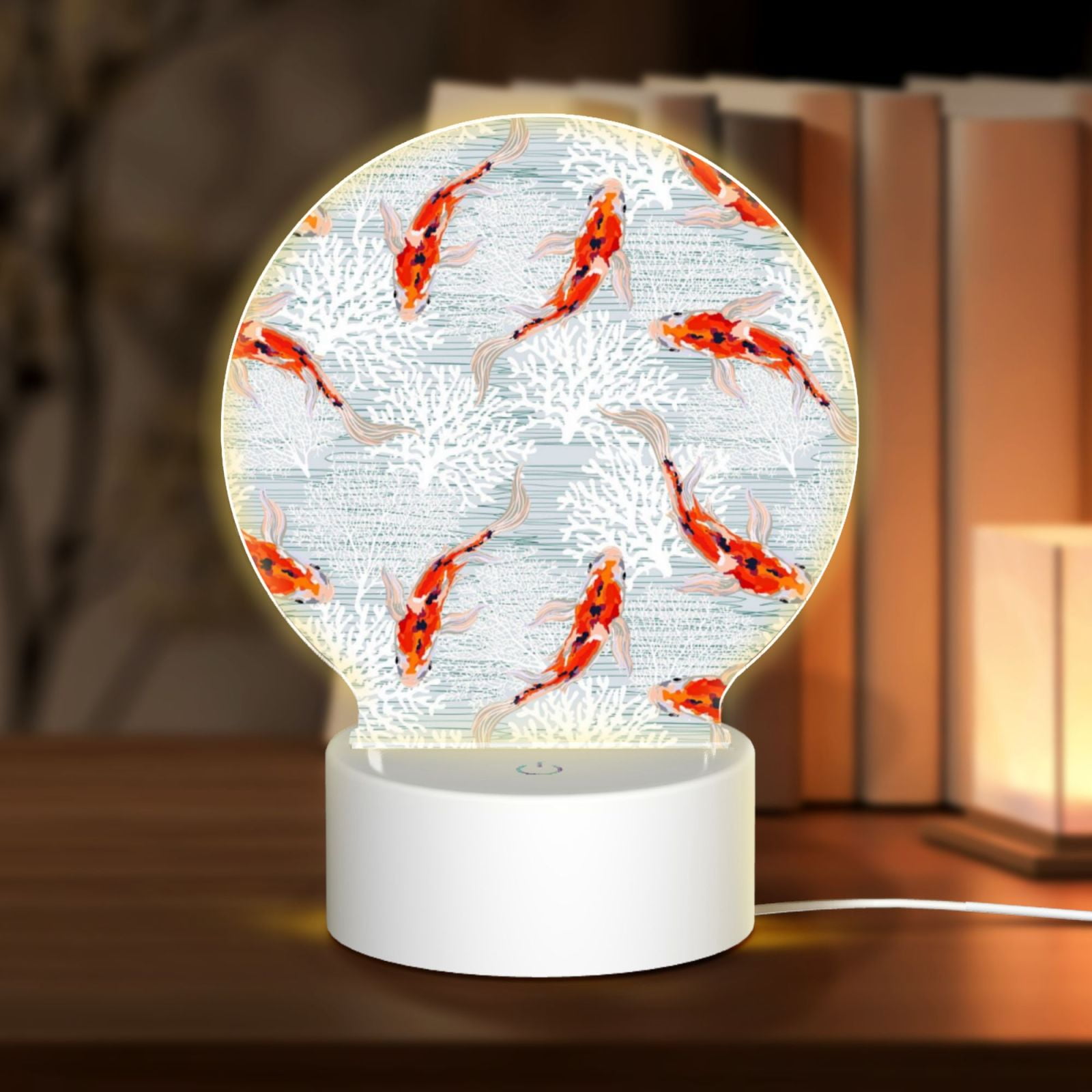 Pofeuu Koi Fish Corals,Spring Summer Print LED Christmas Night Light ...