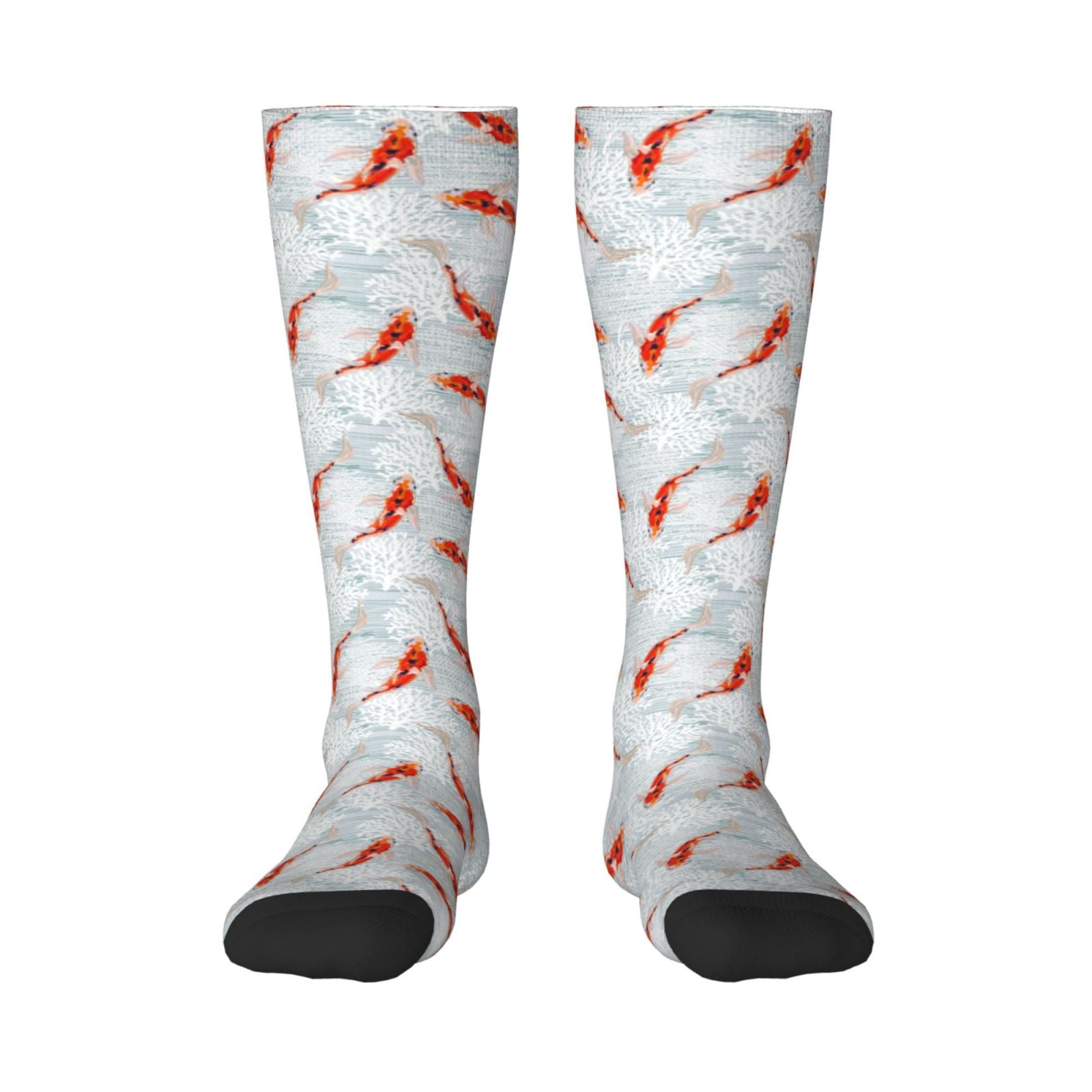 Pofeuu Koi Fish Corals,Spring Summer Print Stockings, Adult Running ...