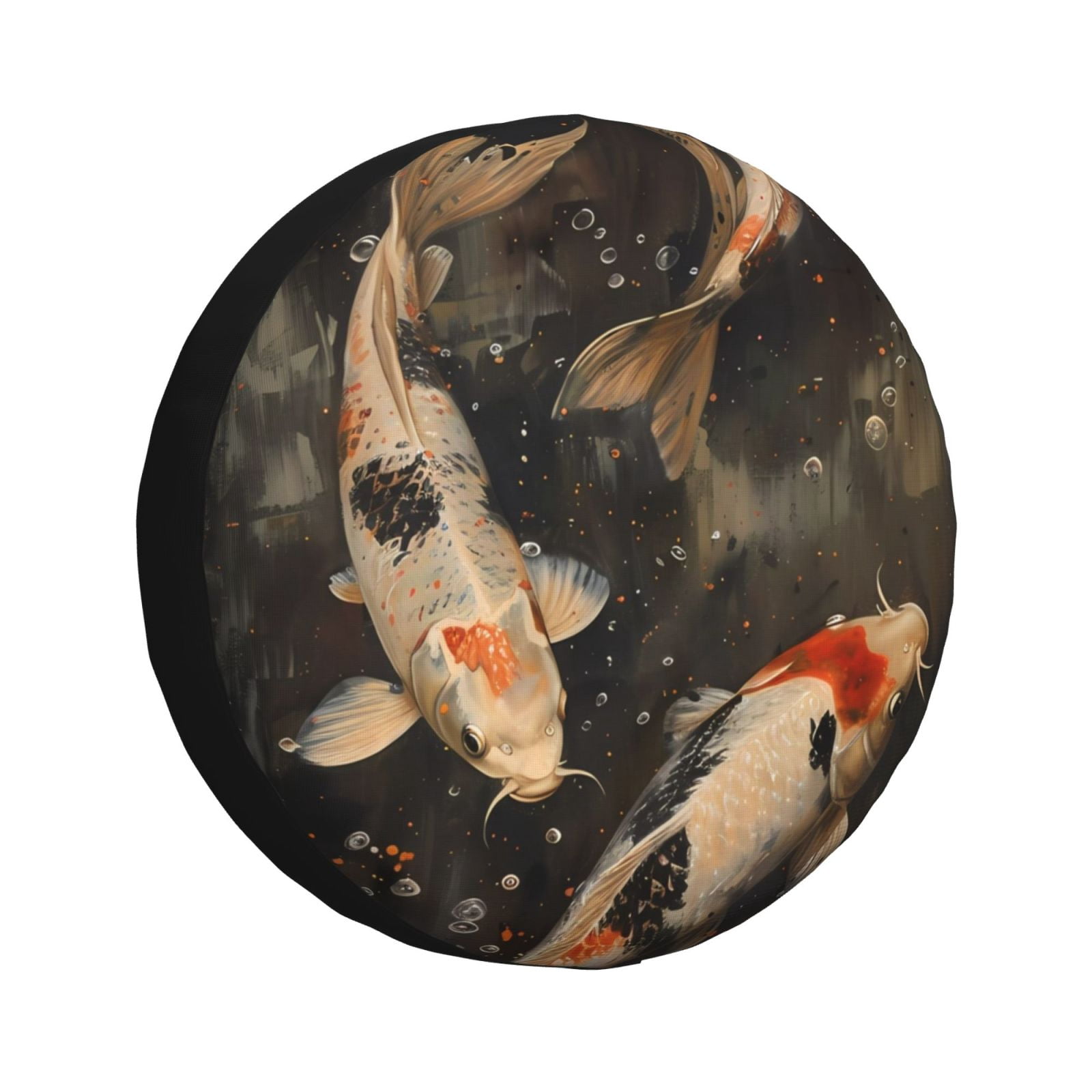 Pofeuu Koi Fish Tranquility Print Spare Tire Wheel Cover for Car Truck ...