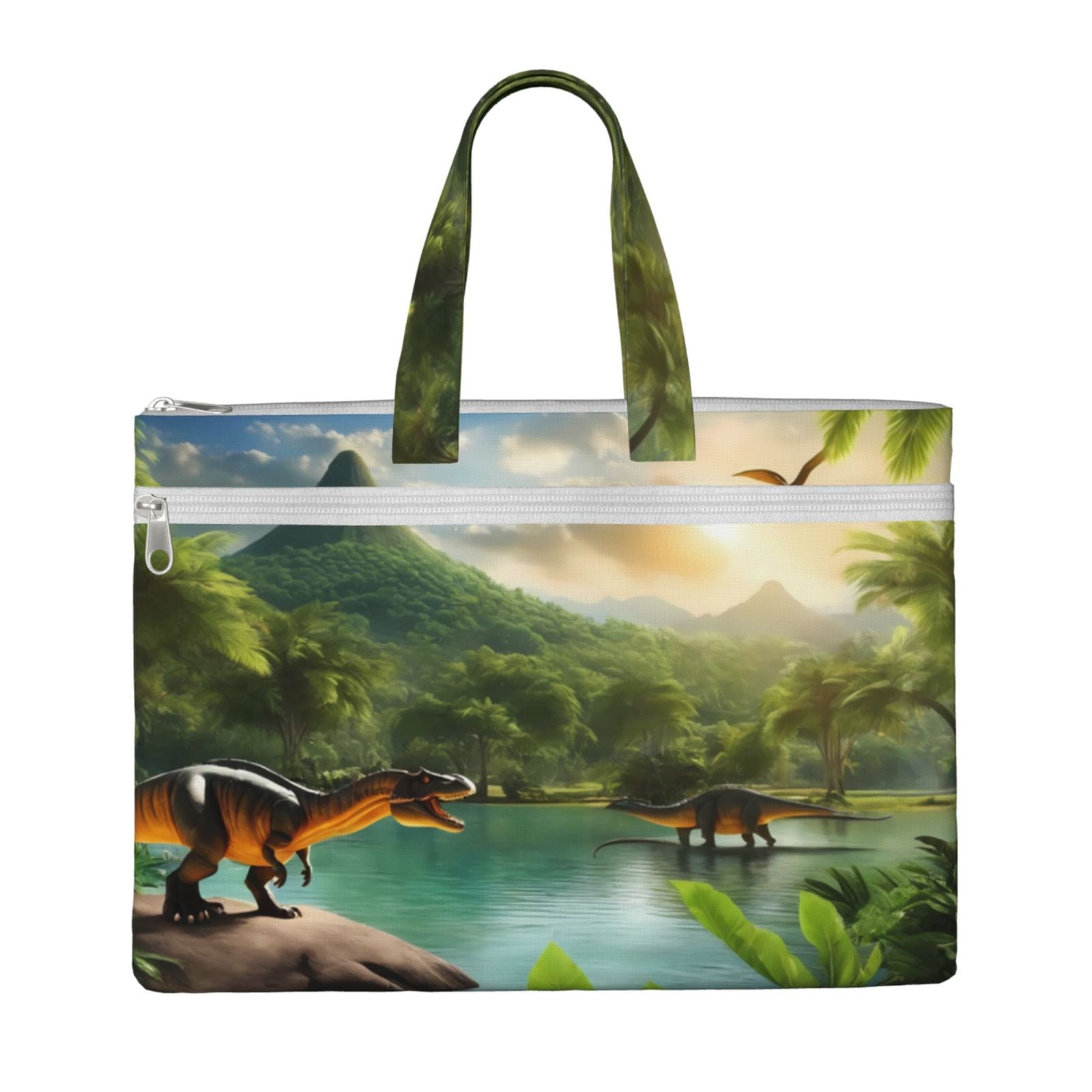 Pofeuu Lake Forest Dinosaur Print Laptop Bag Carrying - Computer Bag ...