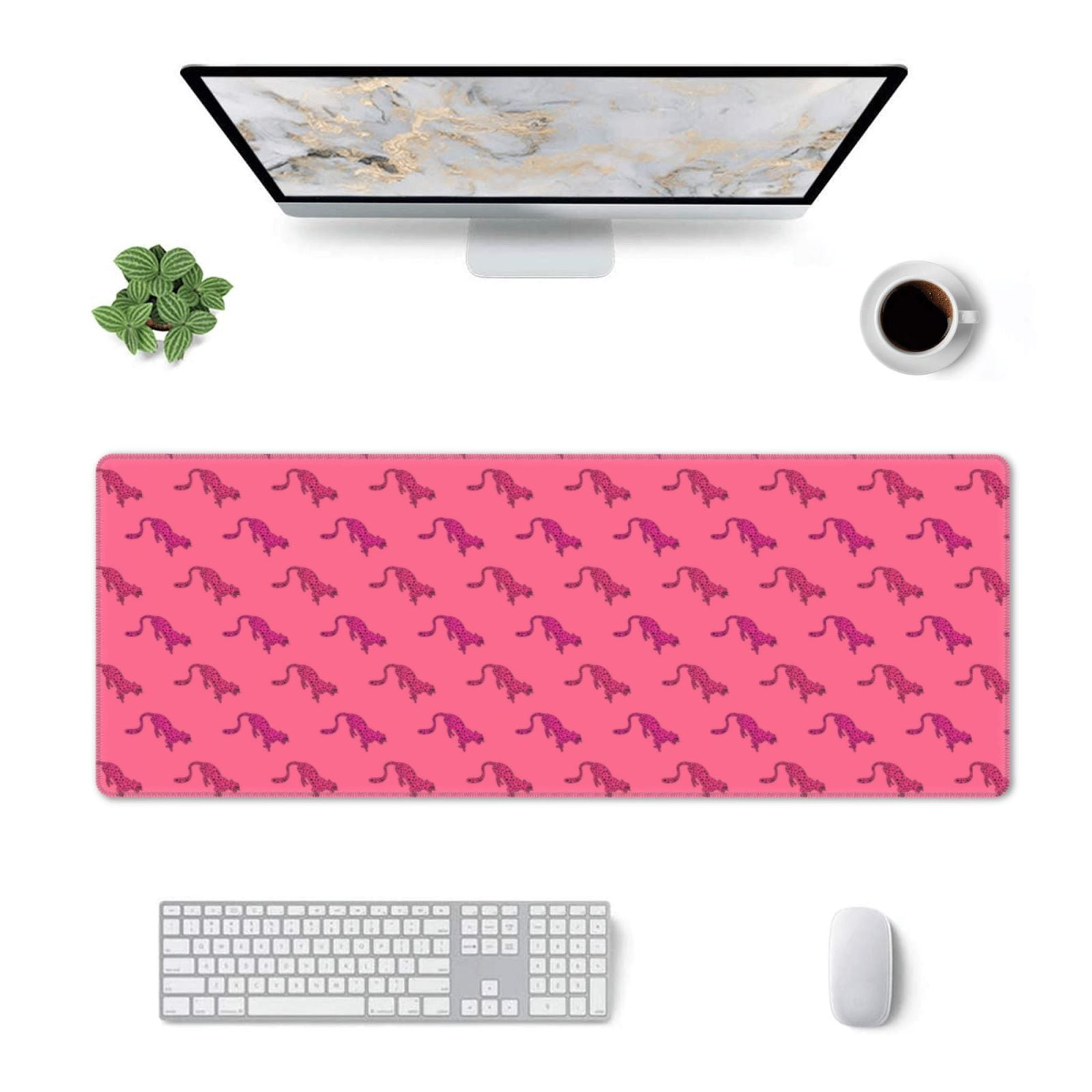 Pofeuu Leopard Print Print Desk Mat for Keyboard and Mouse，Computer ...