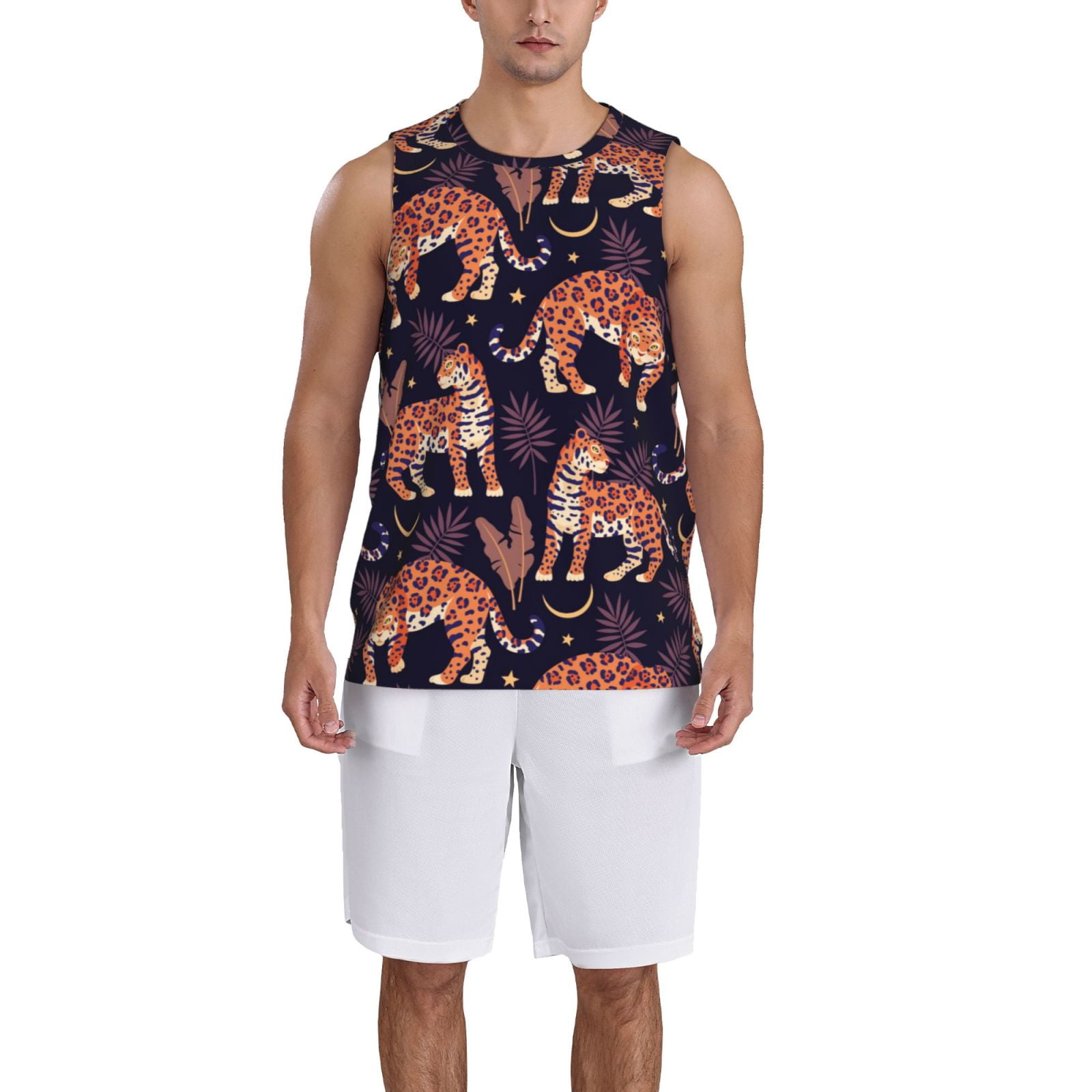 Pofeuu Leopard Print Print Basketball Jersey, Shirts for Men Youth ...