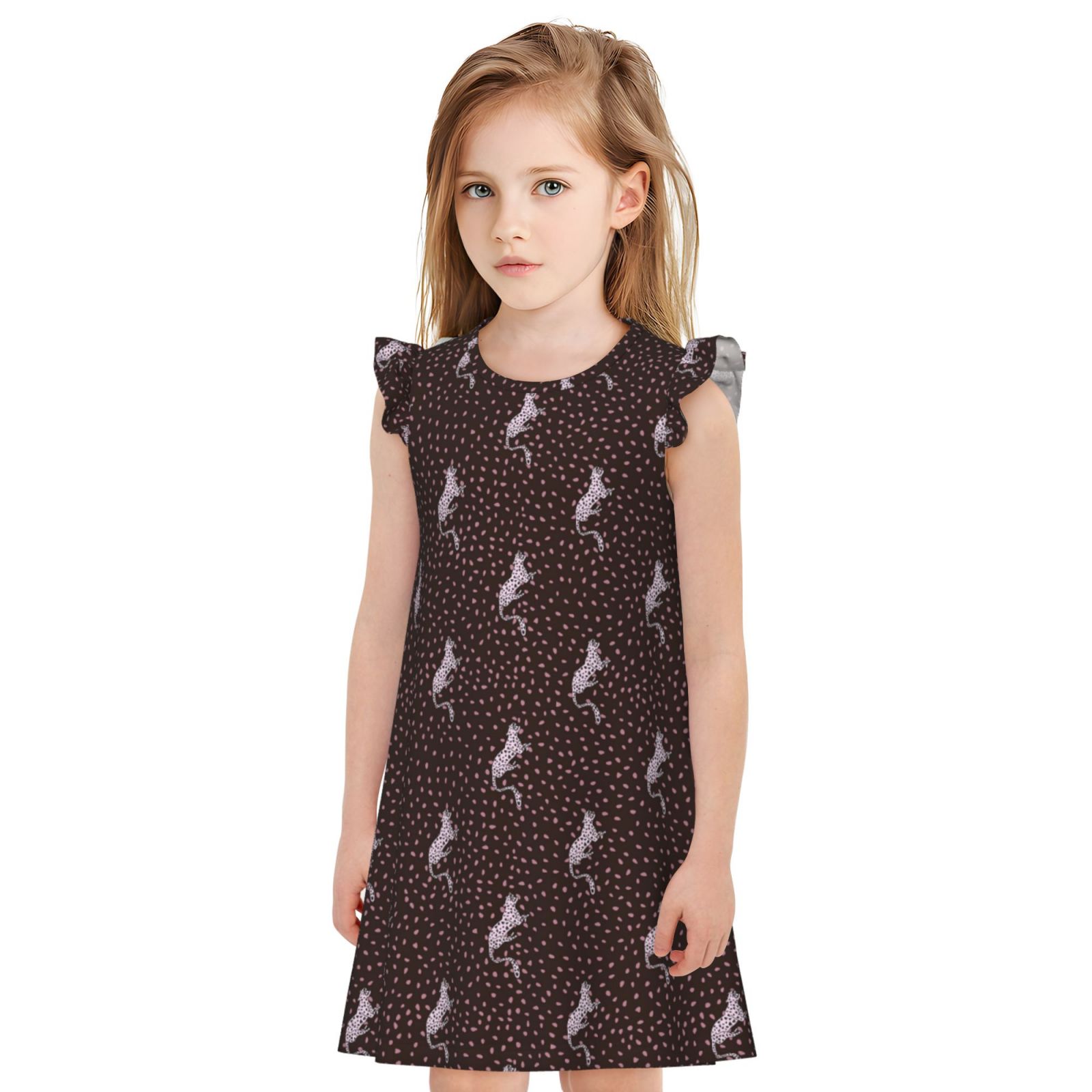 Pofeuu Leopard Print Print Girls Nightgowns, Nightgown Princess Pajama ...