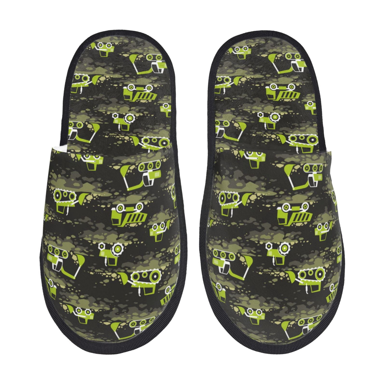 Pofeuu Light Green Excavator Print EVA Fuzzy House super light Slippers ...