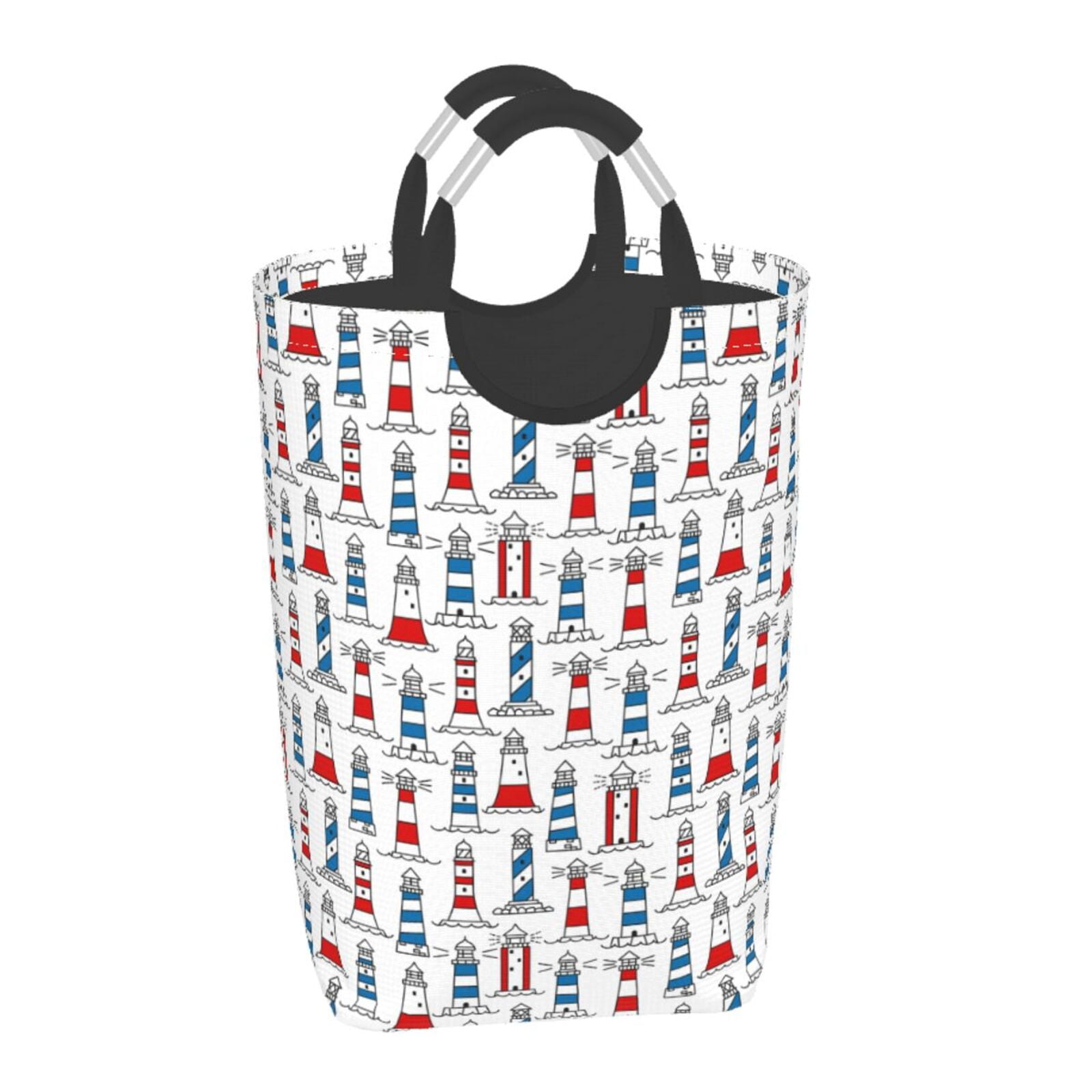Pofeuu Lighthouse And Beacon Print Laundry Basket, Laundry Hamper ...