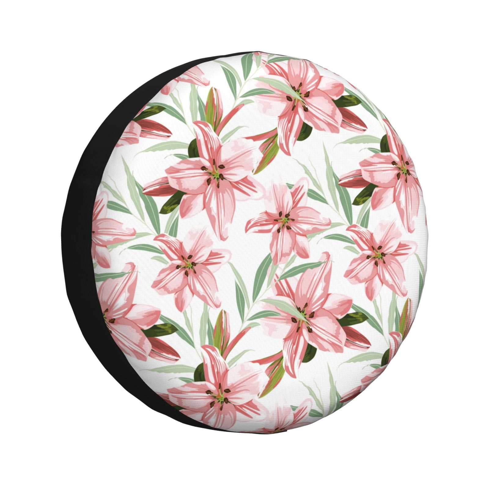Pofeuu Lilies Flowers Print Spare Tire Wheel Cover for Car Truck SUV ...