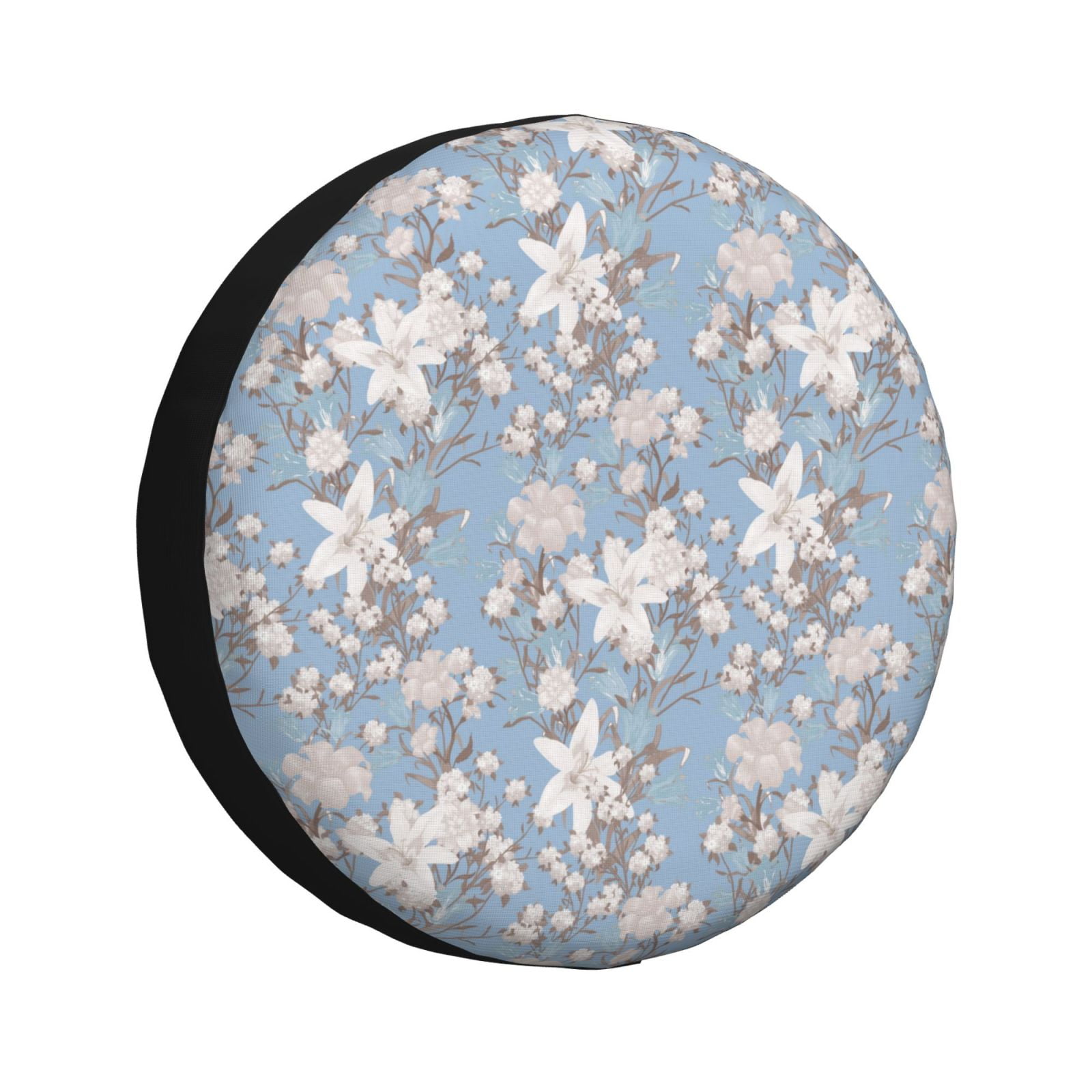 Pofeuu Lily Flower Print Spare Tire Wheel Cover for Car Truck SUV ...