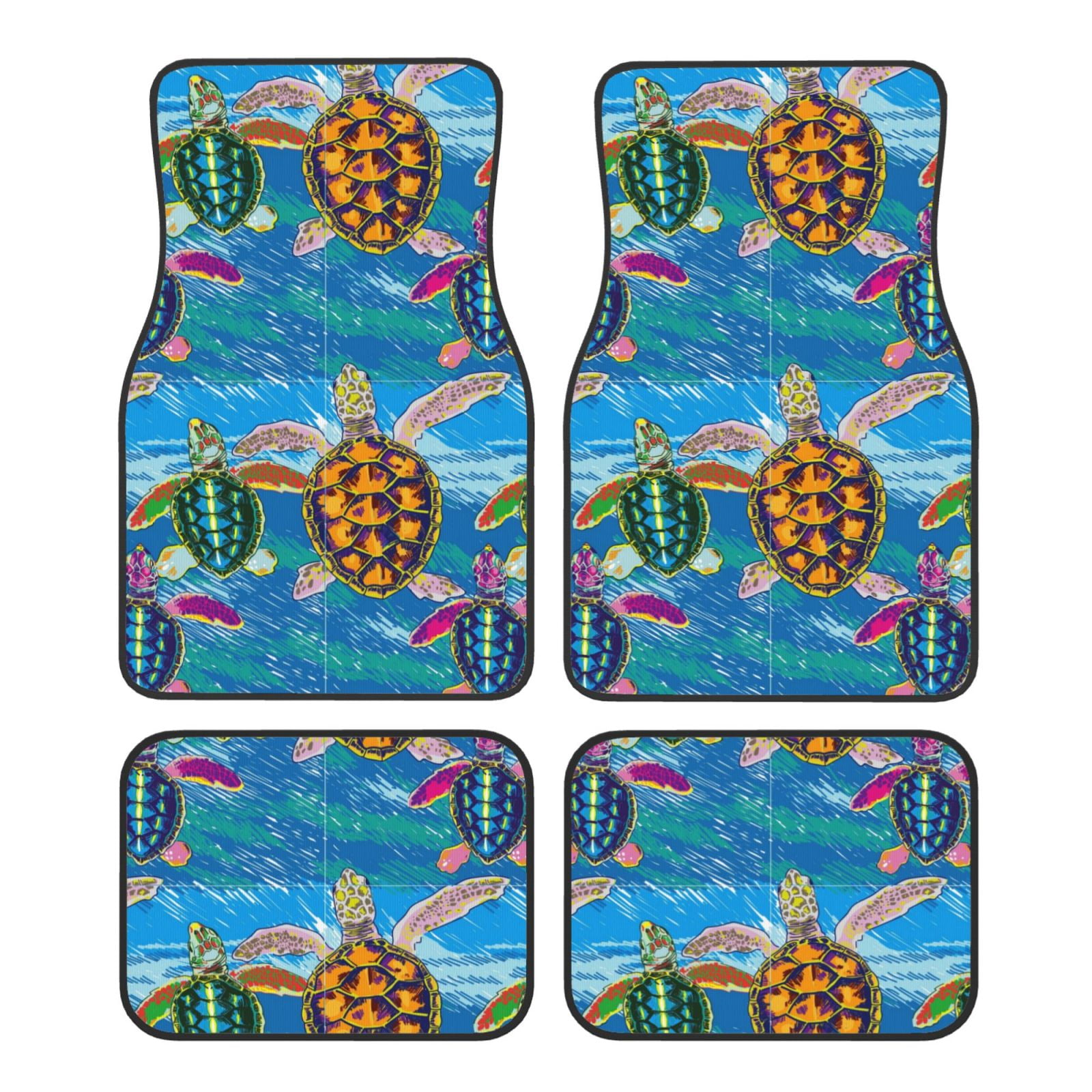 Pofeuu Little Sea Turtles Print Car Foot Mat Set of 4 Pieces - All-Weather Full Set Floor Mats ...