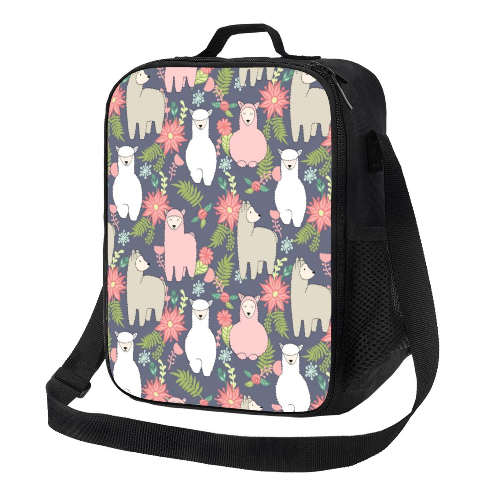Tebeau Llamas Print Lunch Box, Insulated Lunch Bag, Portable Cooler Bag ...