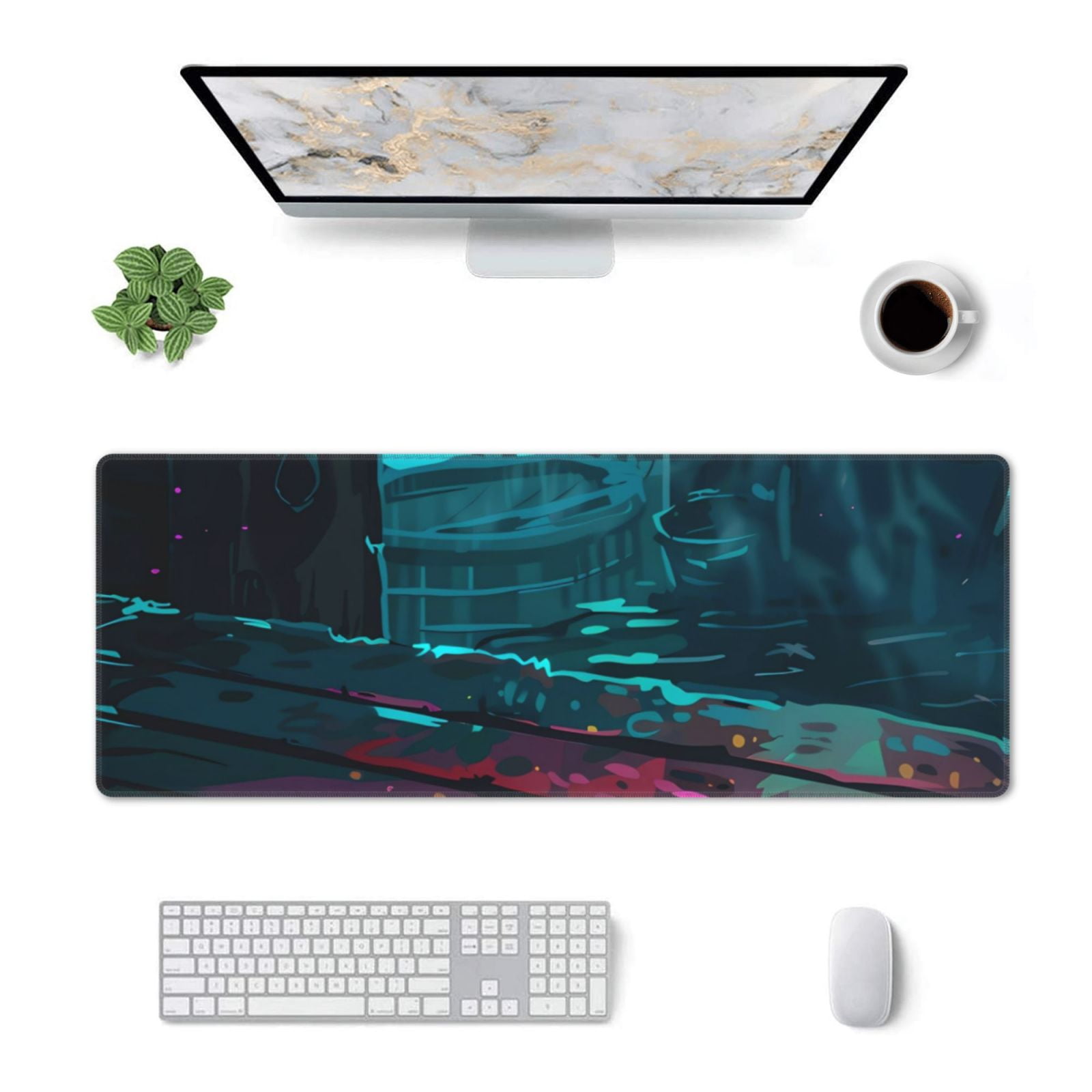 Pofeuu Lost Golden Key Print Desk Mat for Keyboard and Mouse，Computer ...