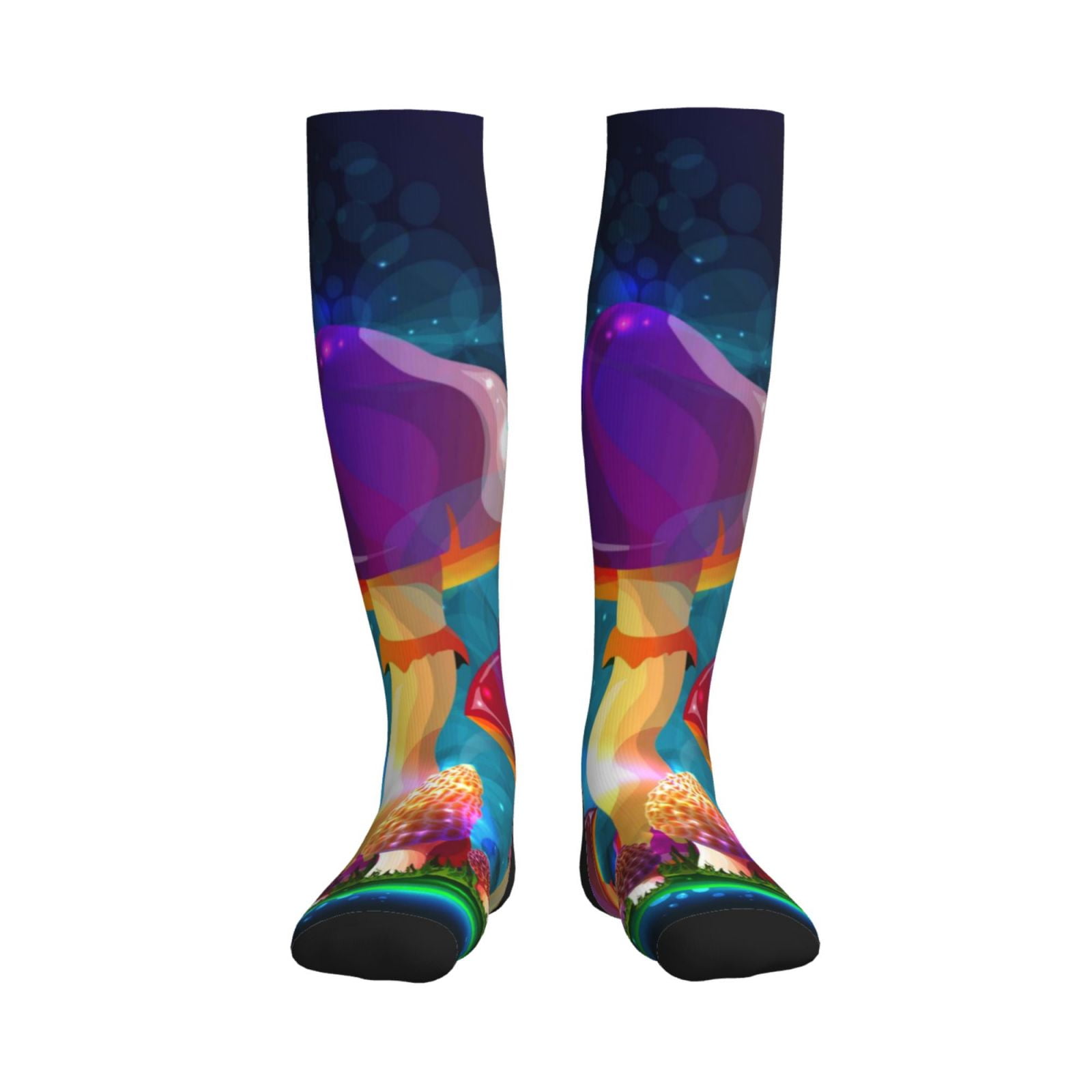 Pofeuu Magic Mushrooms ,Fireflies Print Compression Socks for Women ...