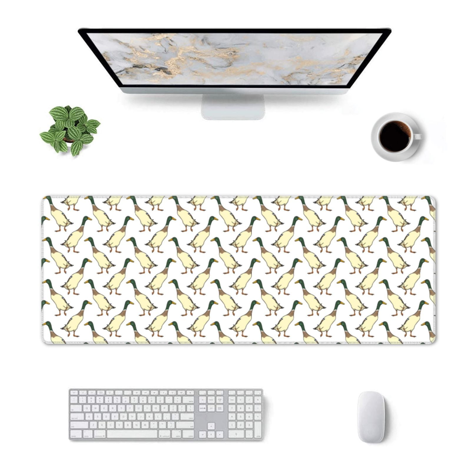 Pofeuu Mallard Ducks Print Desk Mat for Keyboard and Mouse，Computer ...