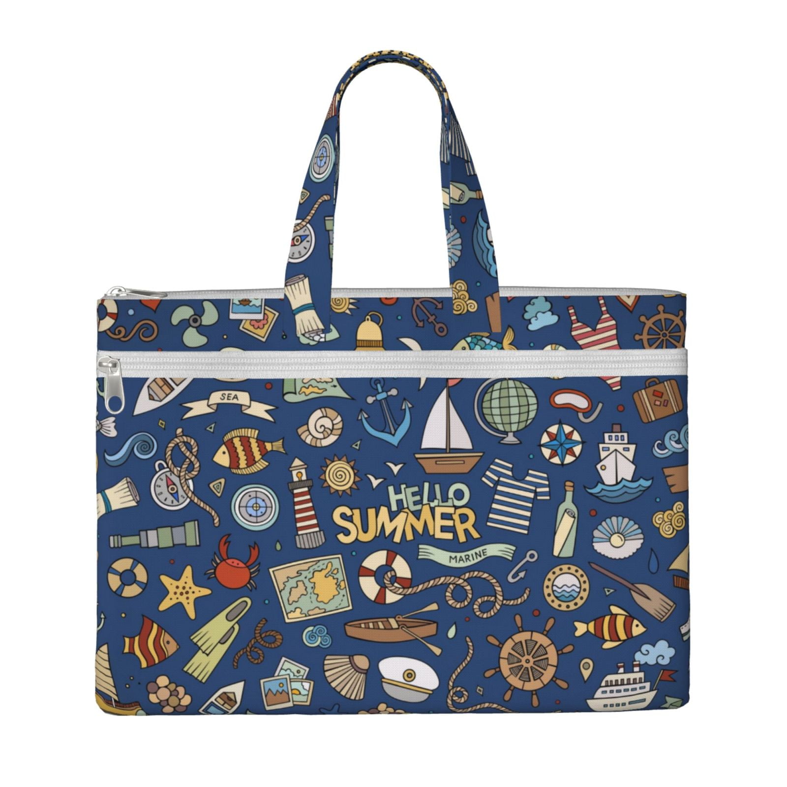 Pofeuu Marine Nautical Print Laptop Bag Carrying - Computer Bag Laptop ...