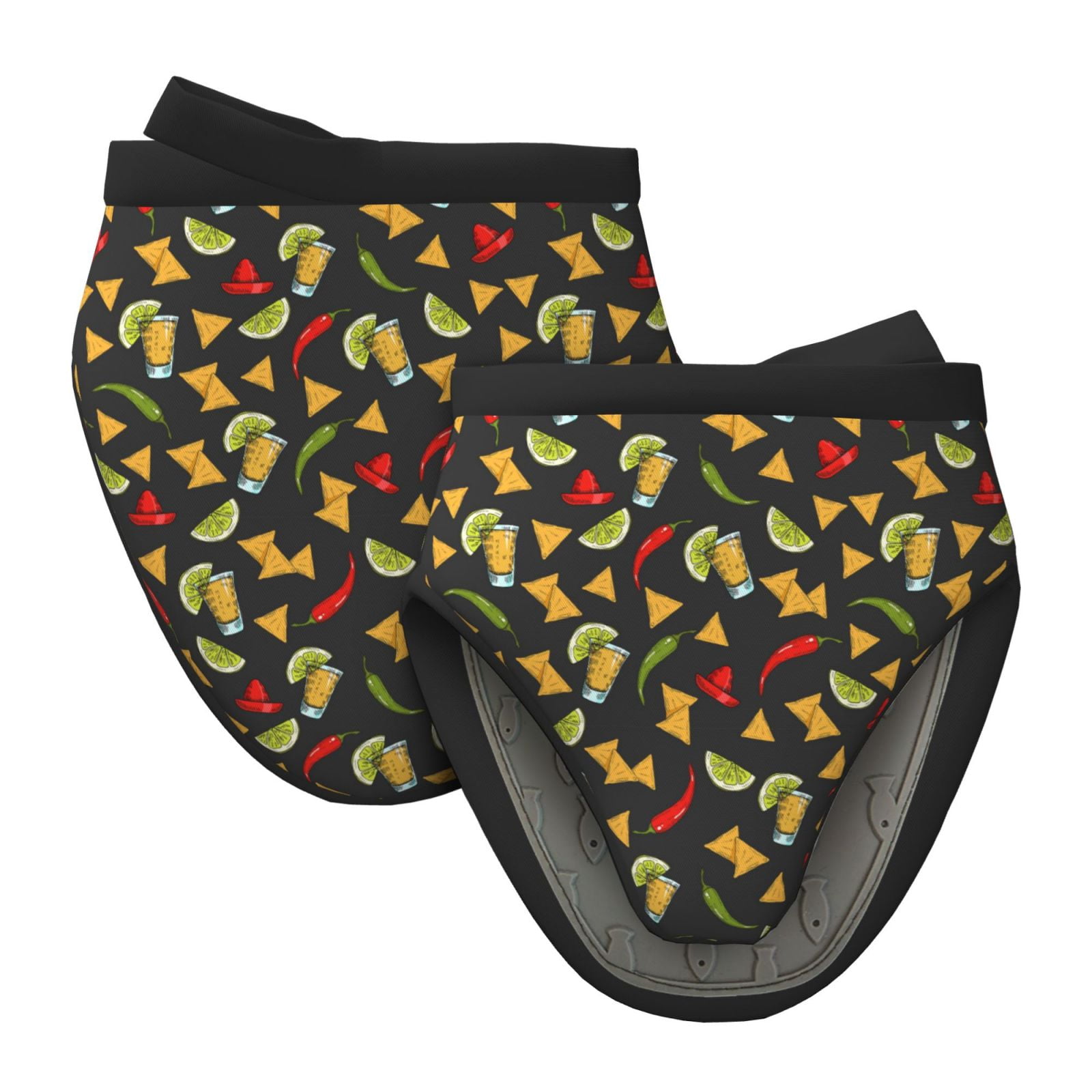 Pofeuu Mexican Food Beer Print Thickened Mini Silicone Oven Mitts Heat ...