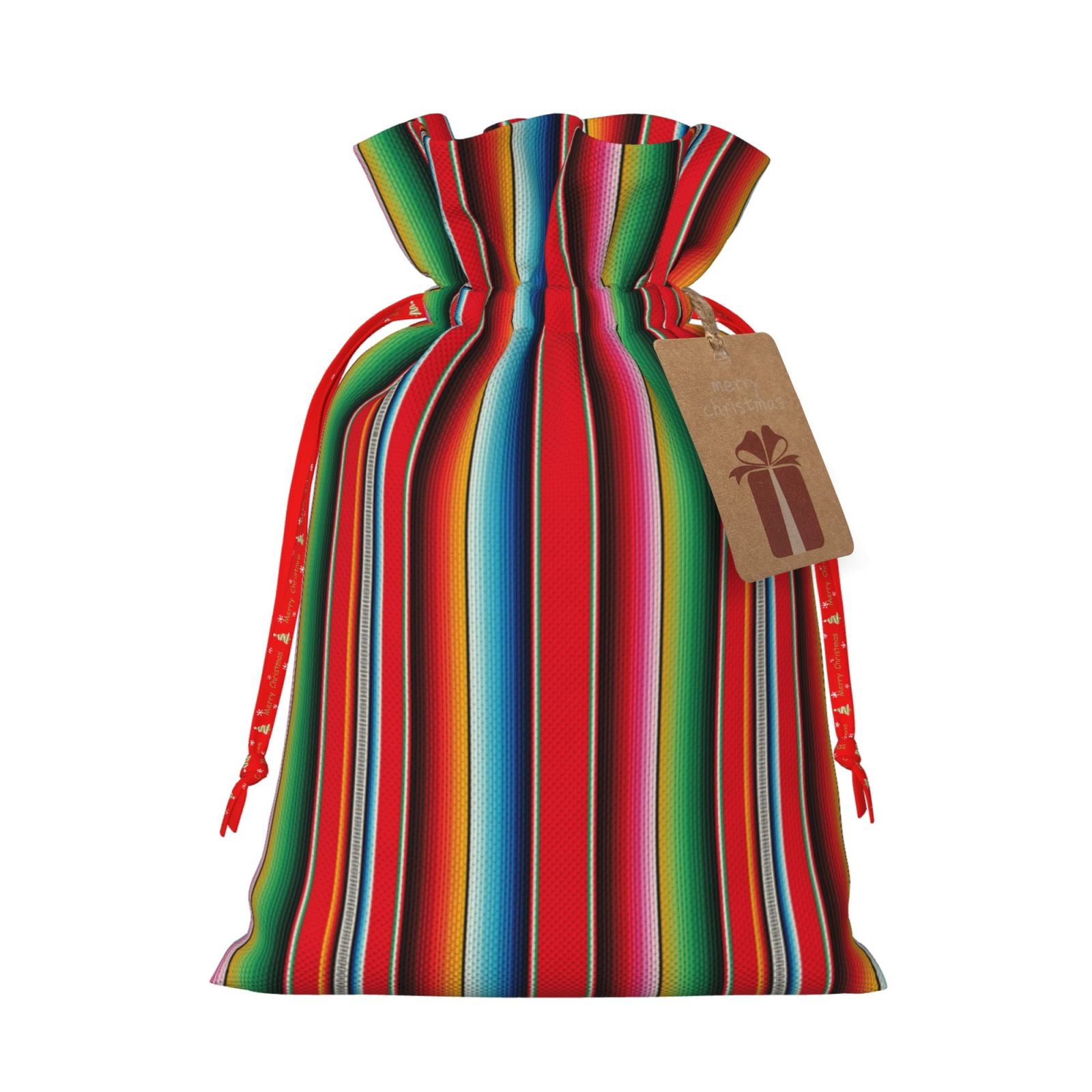 Pofeuu Mexican Serape Blanket Stripes Print Burlap Bags with ...