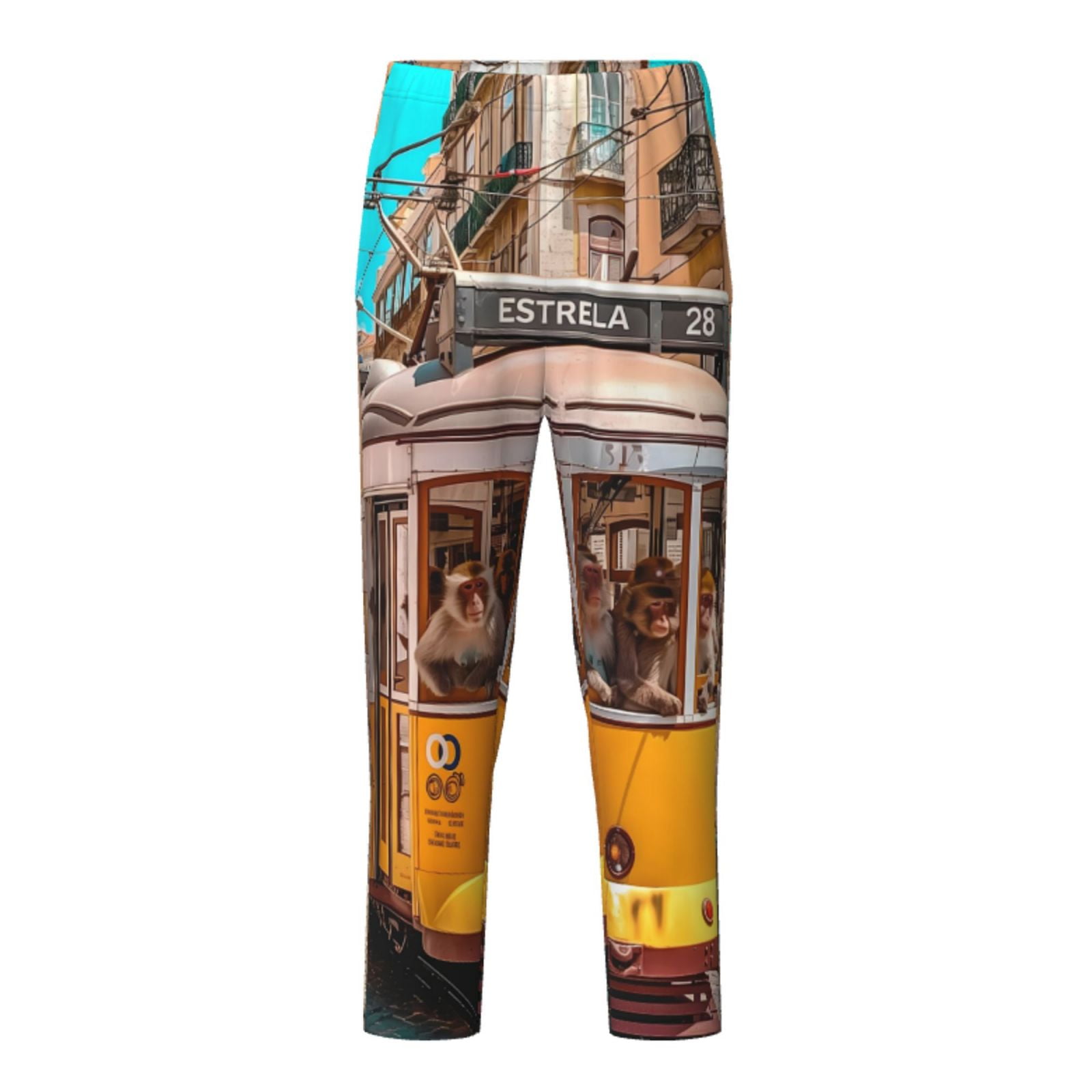 Pofeuu Modern Urban Monkey Print Teenagers' Pajama Pants, Soft Lounge ...