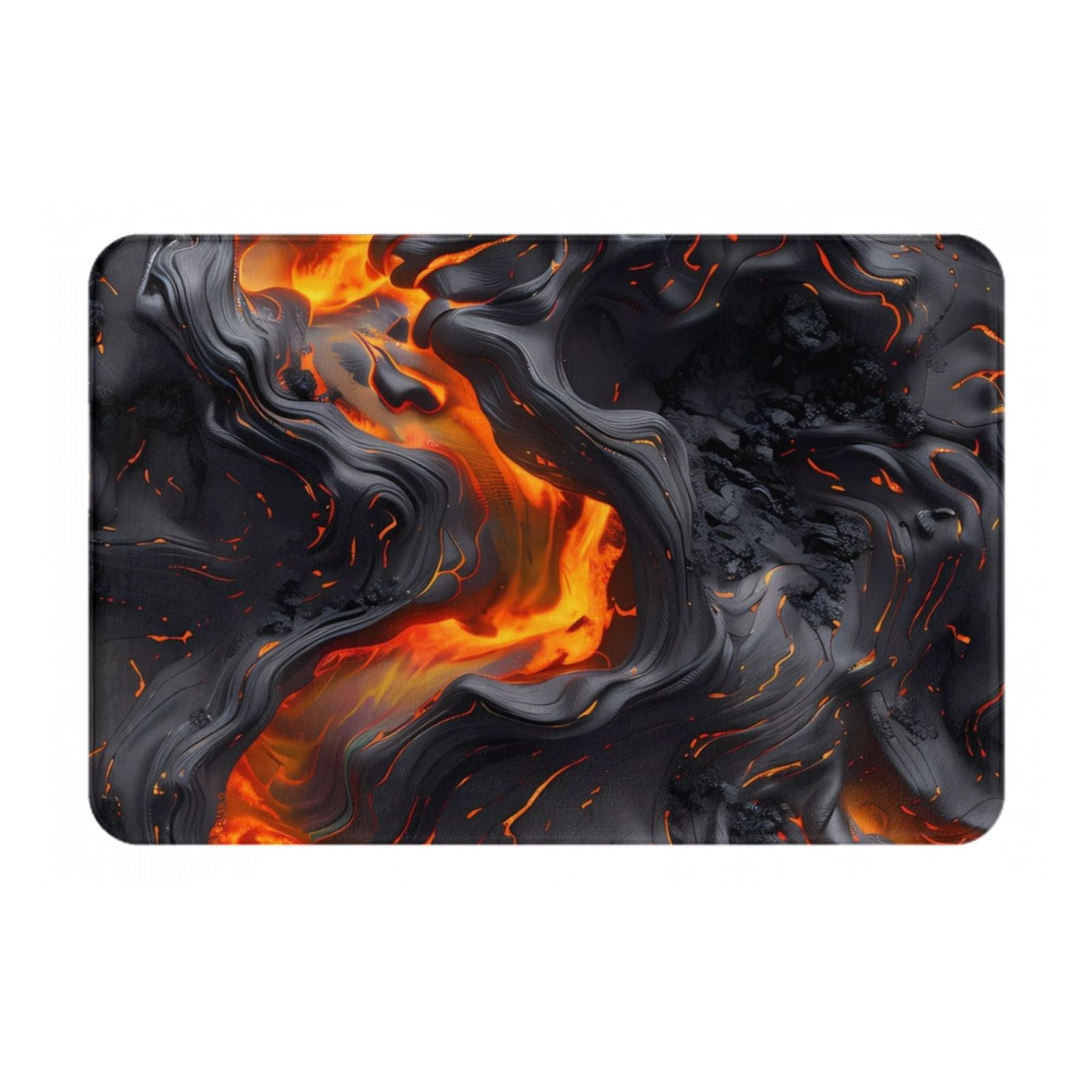 Pofeuu Molten Lava Abstract Flow Print Flannel Doormats Rug16"x24"Rug ...