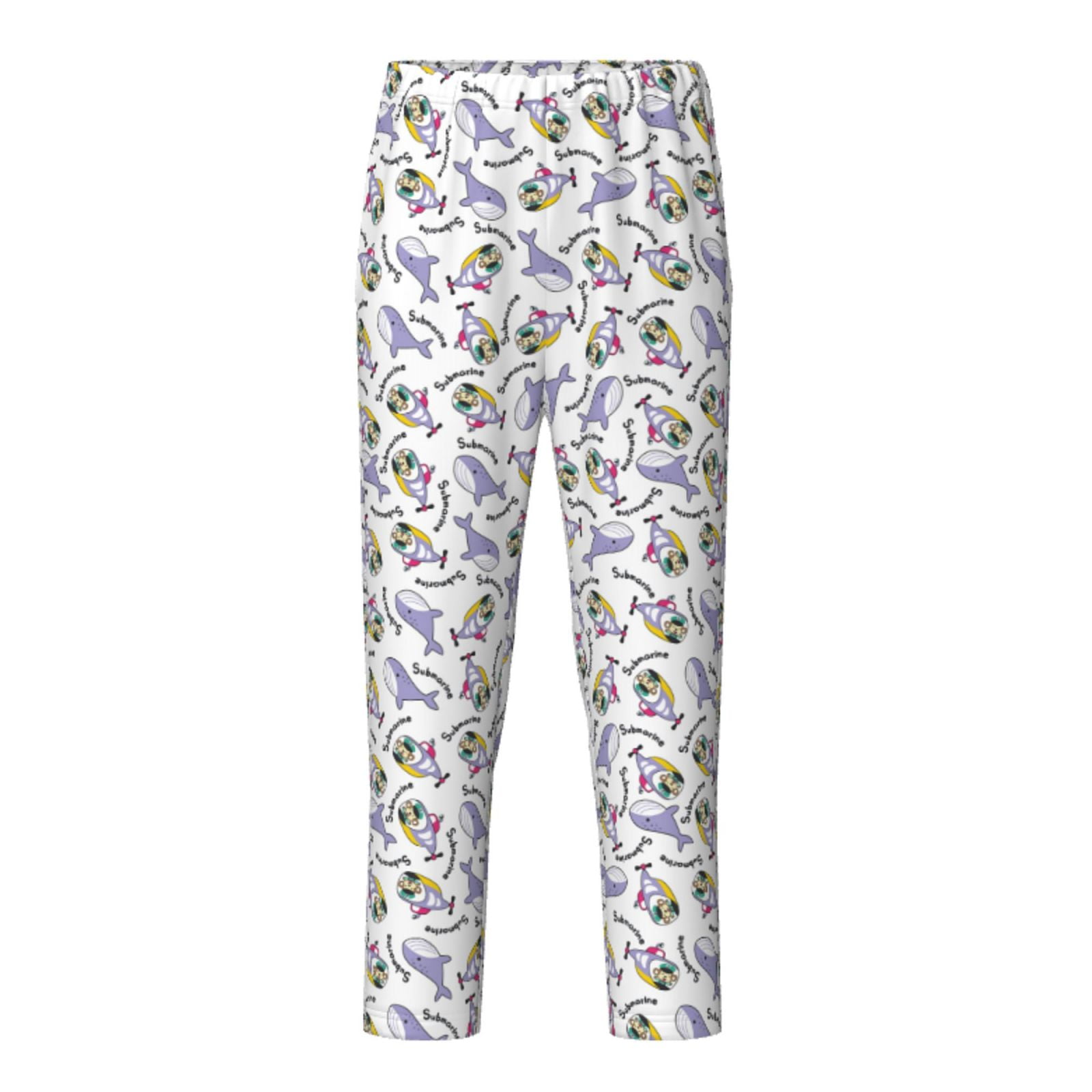 Pofeuu Monkey Submarine Captain Print Teenagers' Pajama Pants, Soft ...