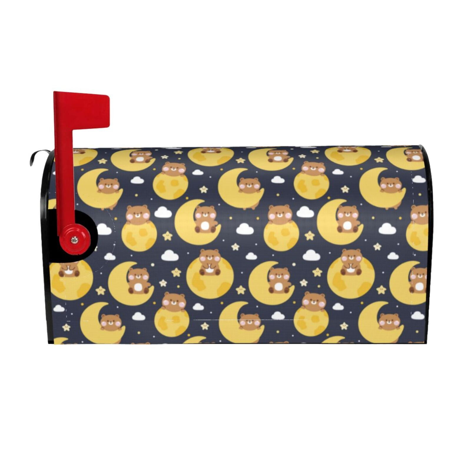 Pofeuu Moon Bear Print Mailbox Covers Letterbox Cover Mailbox Wrap for ...