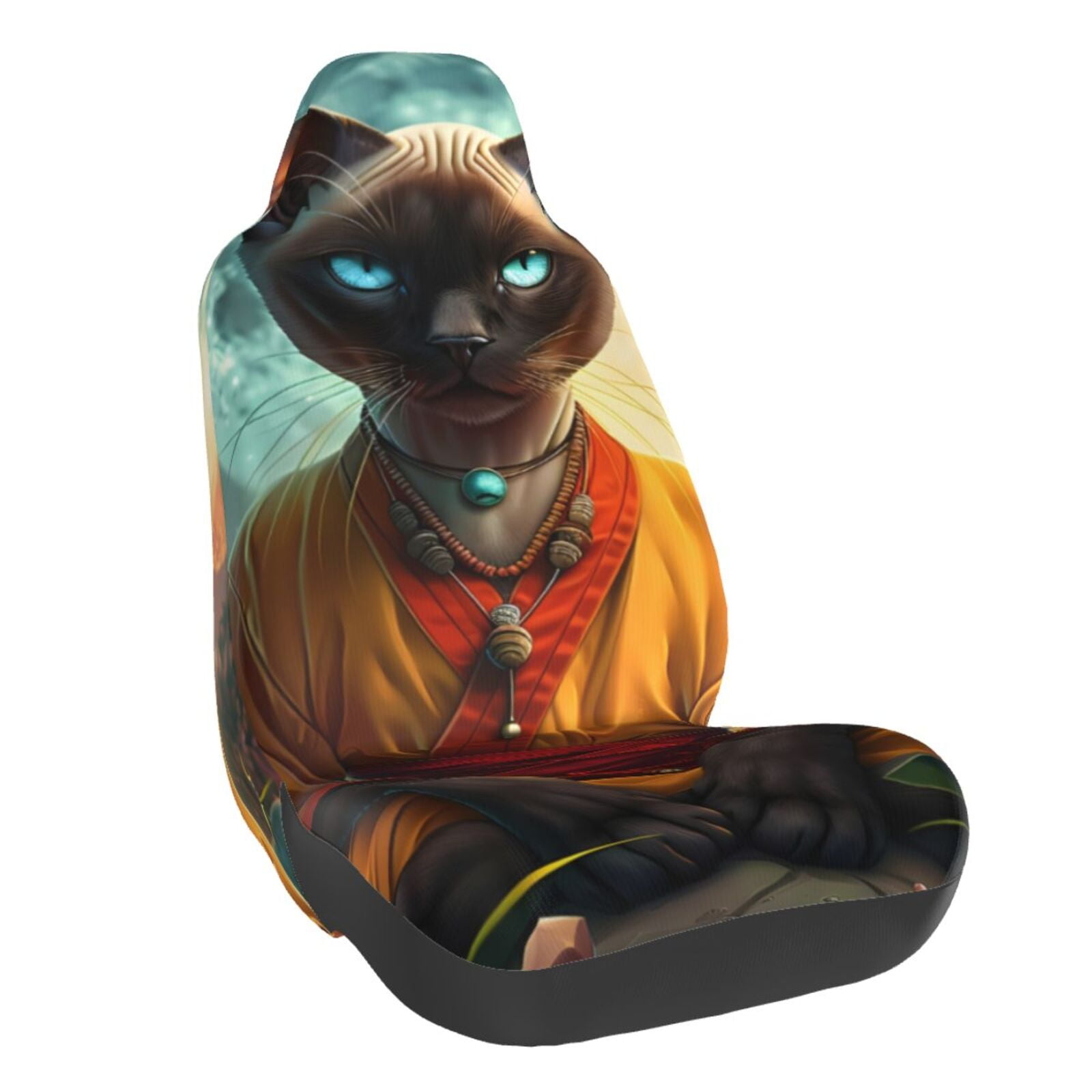 Pofeuu Moonlit Hairless Cat Monk Print Automotive Car Seat Covers Flat ...