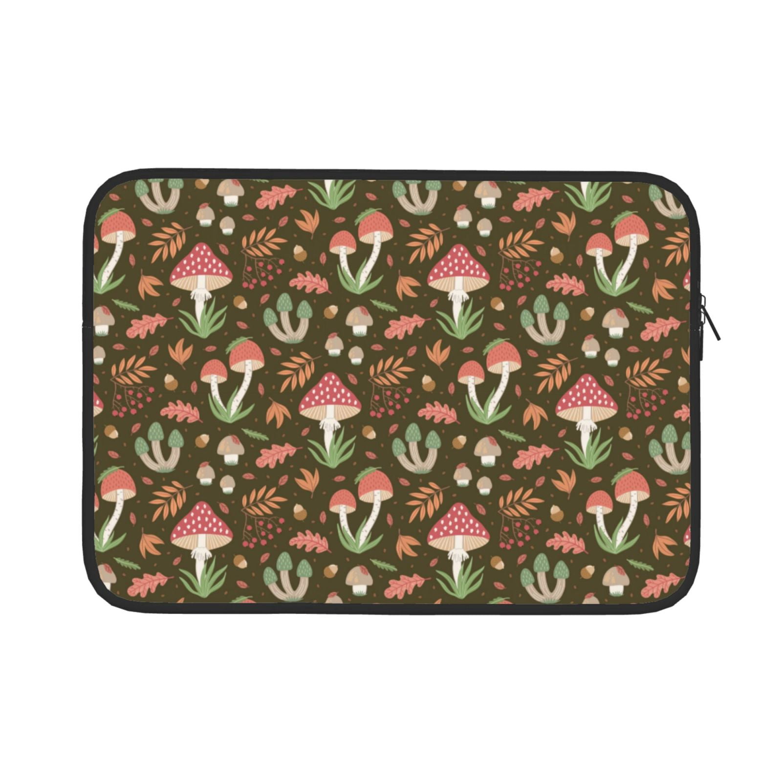 Pofeuu Mushrooms And Autumn Leaves Print Laptop Carrying Case,13-15 ...